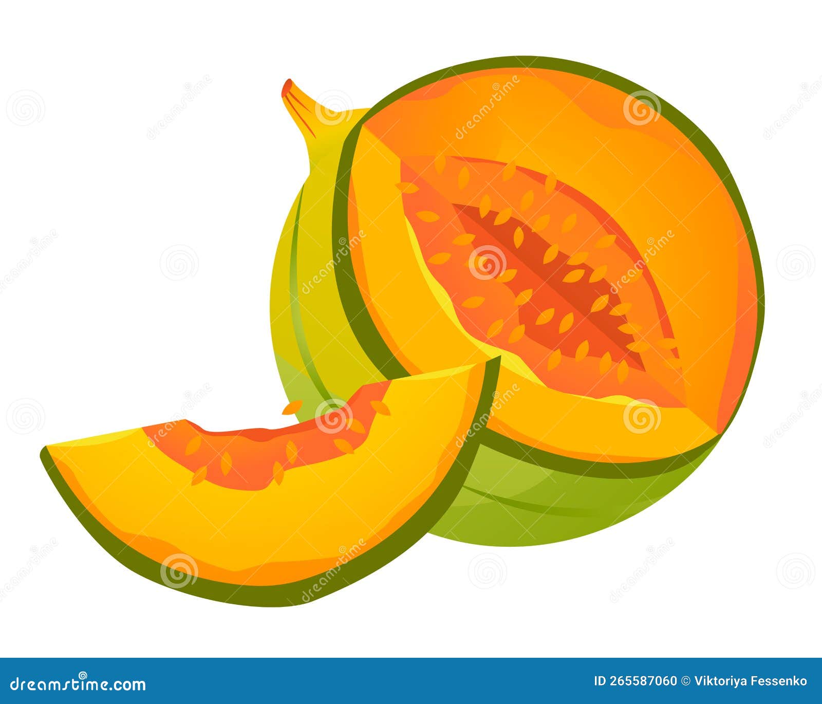 Melon Sliced Seamless Pattern On White Background With Shadow, Fresh ... Melon Sliced Seamless Pattern On White Background With Shadow, Fresh ...