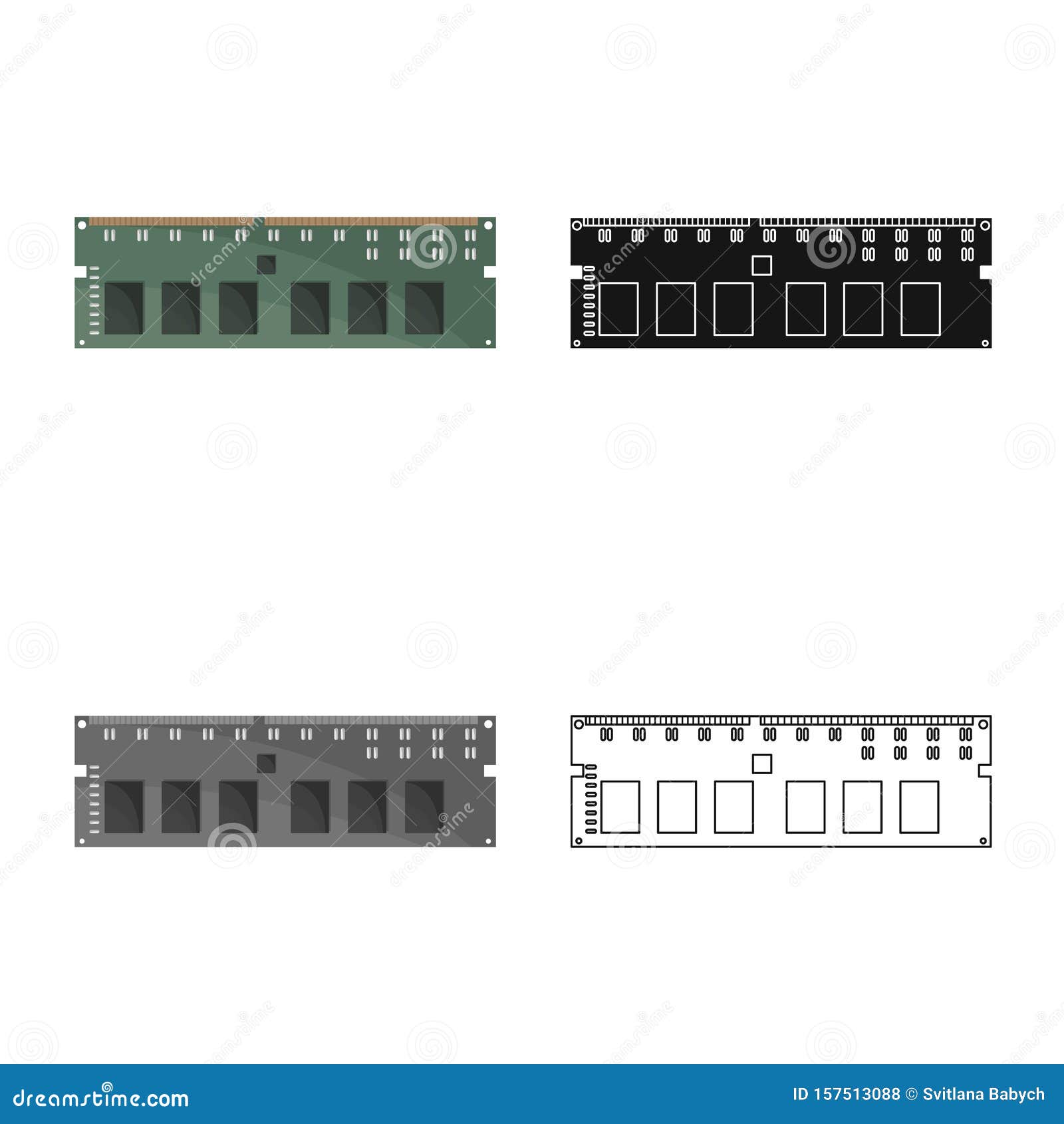 Vector Illustration of Memory and Ram Logo. Collection of Memory and ...