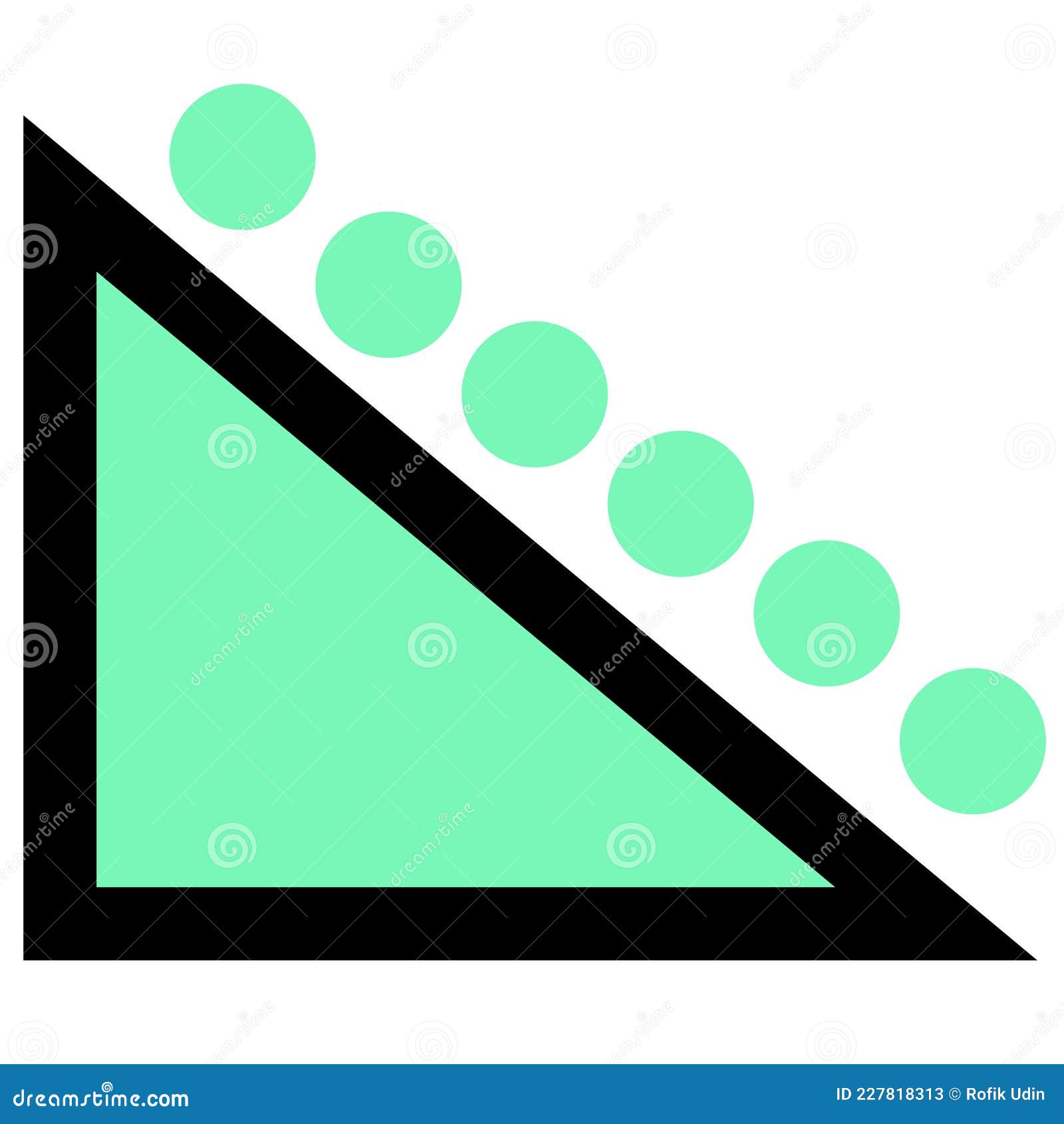 Vector Illustration Memphis Style Triangular Stroke with a Combination ...