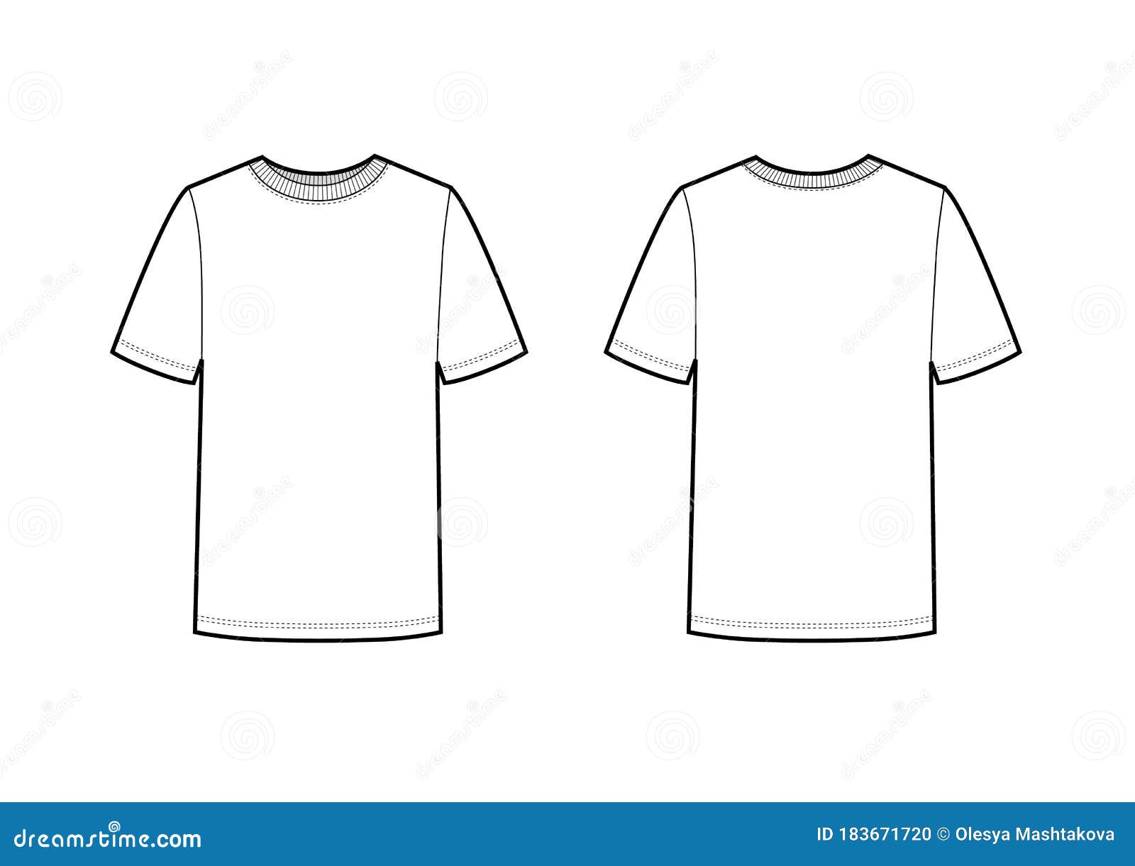 Vector Illustration of Men`s T-shirt Stock Illustration - Illustration ...
