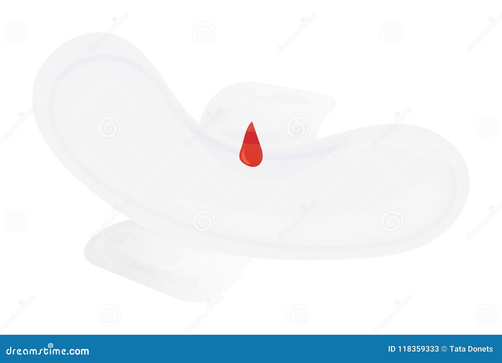 Vector Illustration: Menstrual Pad or Sanitary Hygiene Napkin with a ... Vector Illustration: Menstrual Pad or Sanitary Hygiene Napkin with a ...