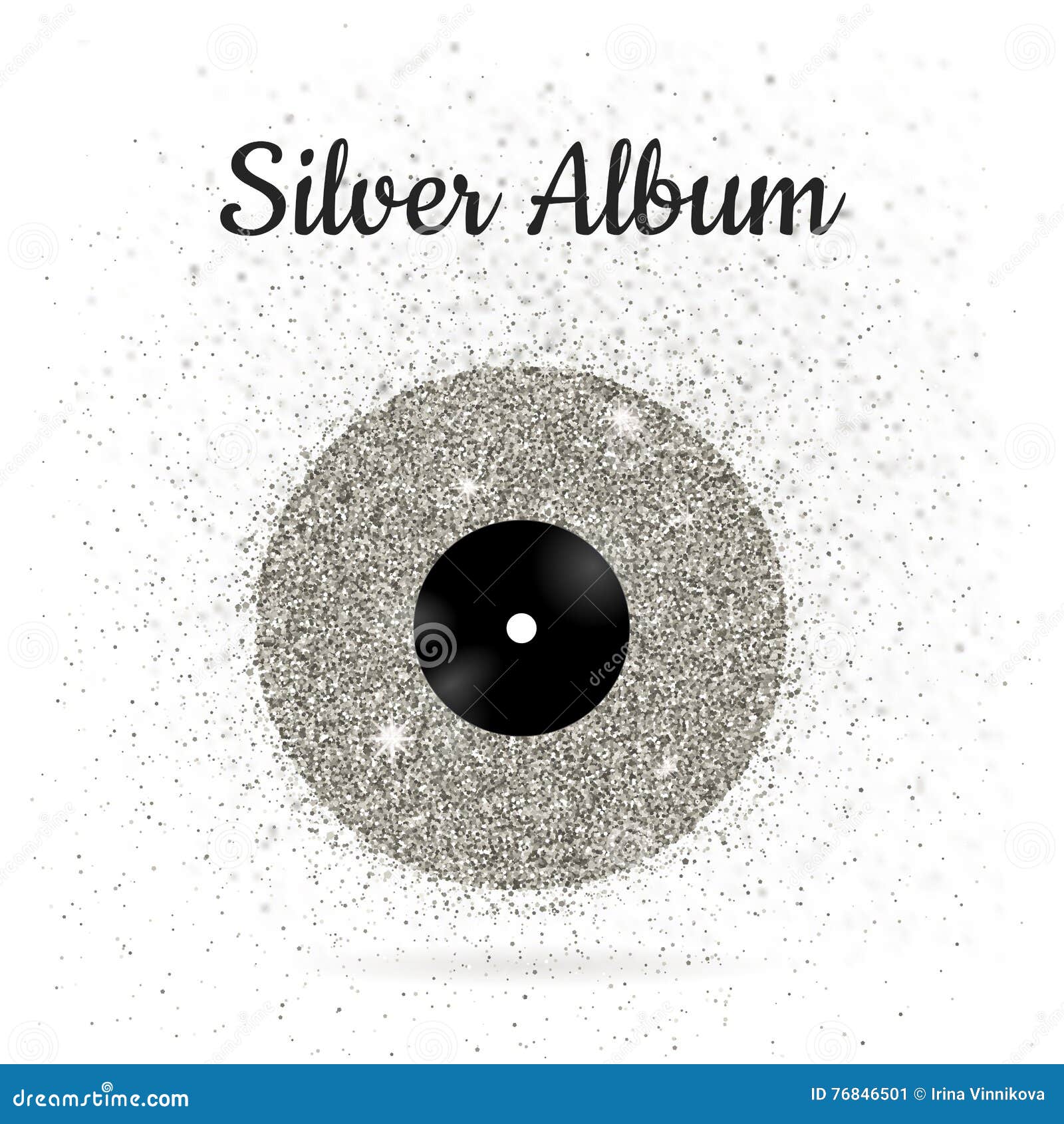 Vector Illustration of Metal Vinyl Disk:silver Stock Vector ...