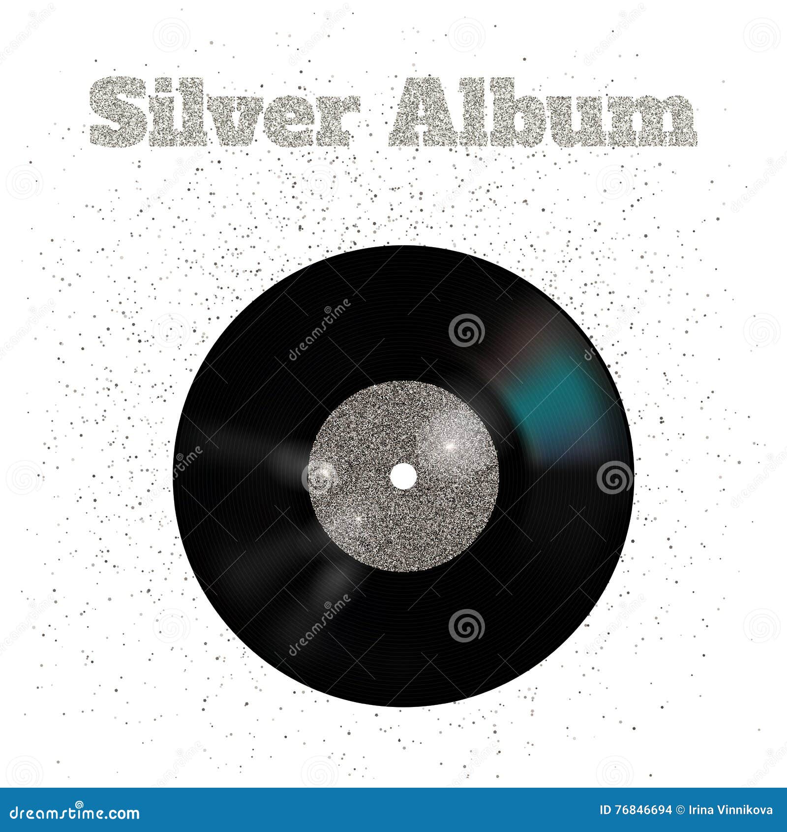 Vector Illustration of Metal Vinyl Disk:silver Stock Vector ...