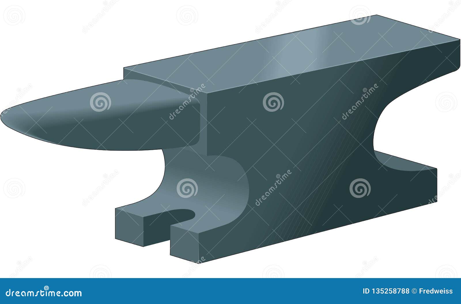 Anvil Vector Illustration stock vector. Illustration of vector - 135258788