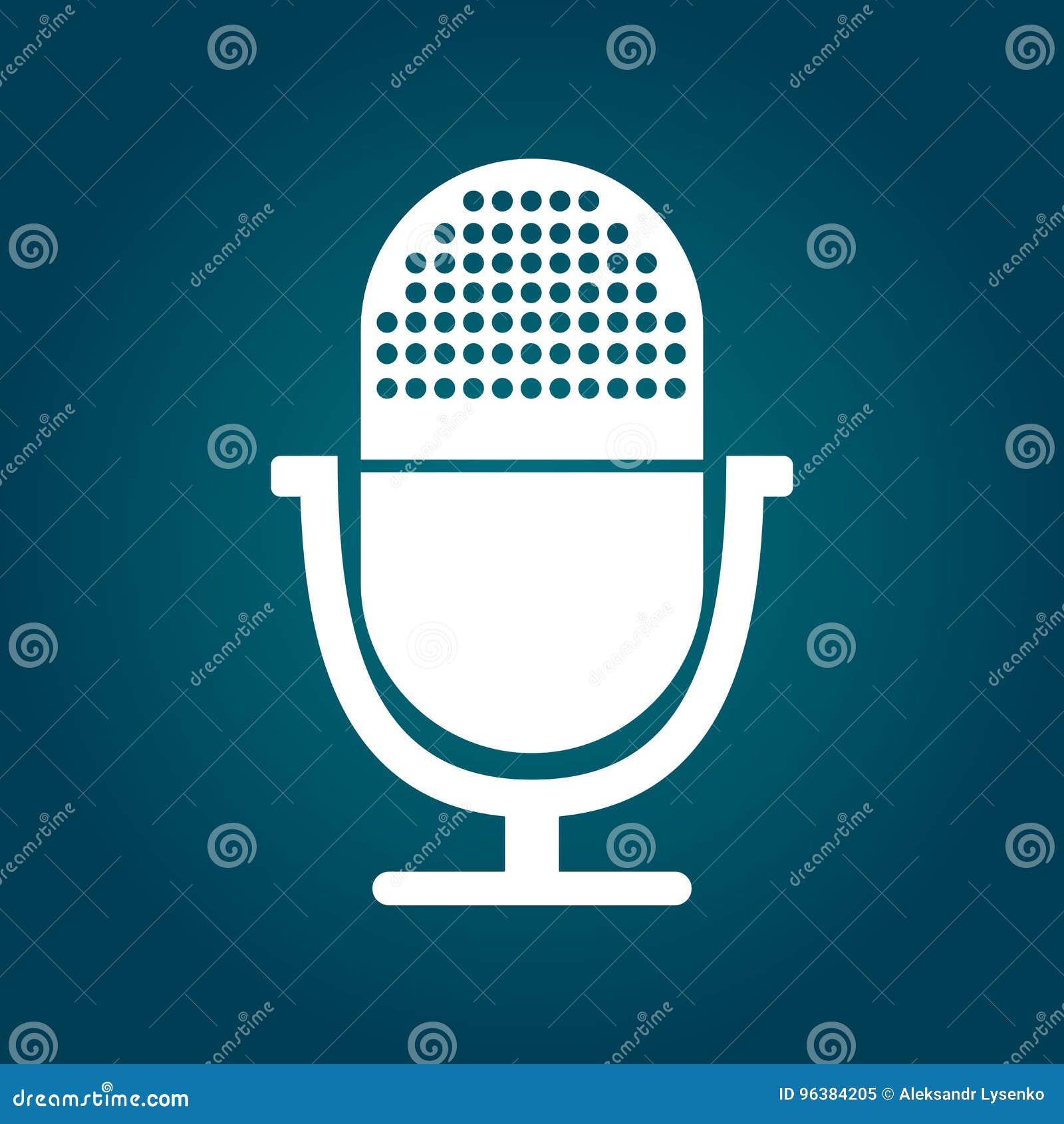 Vector Illustration Microphone Icon Stock Vector - Illustration of ...