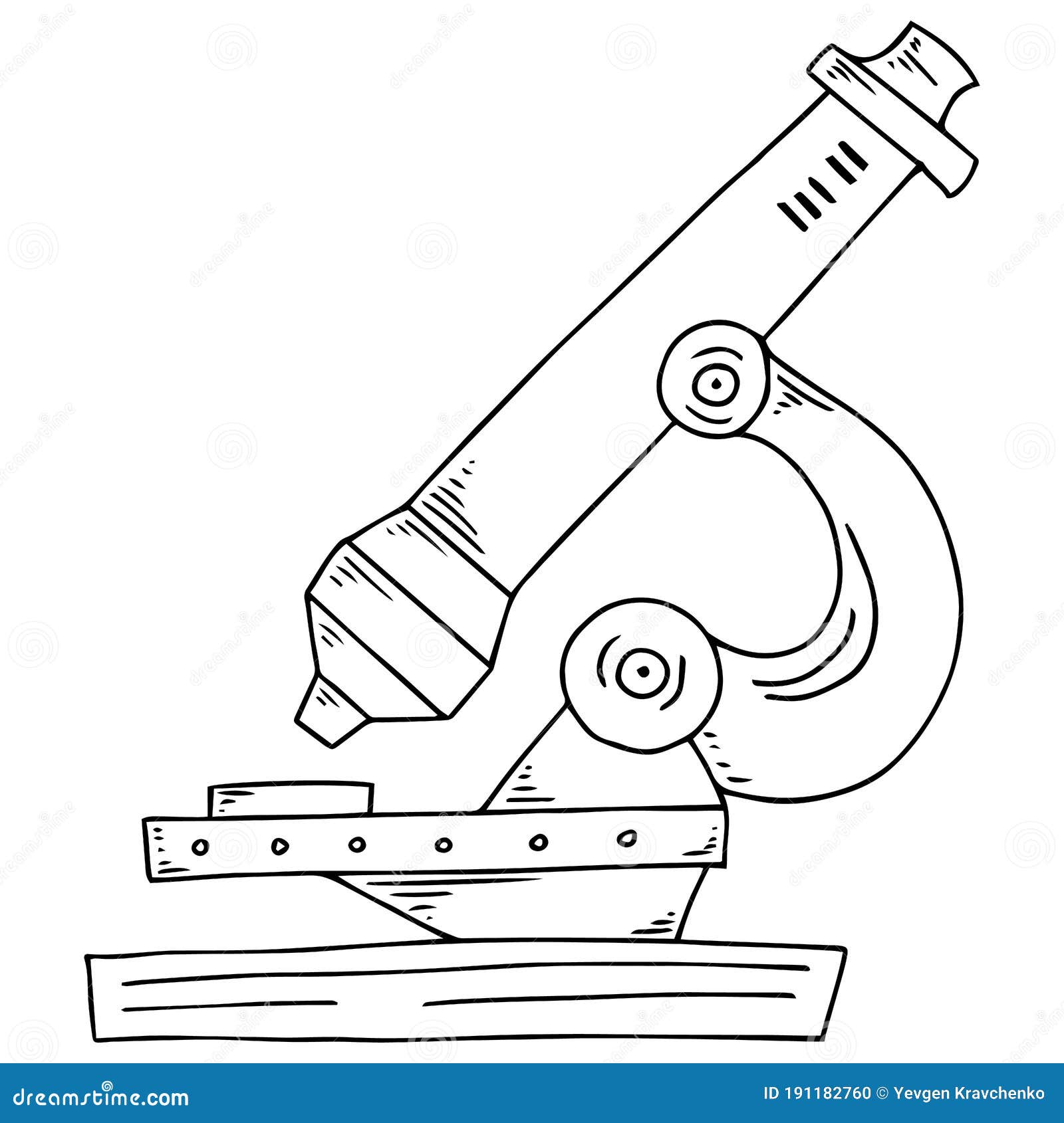 Microscope Icon. Vector Illustration of a Microscope. Hand Drawn ...