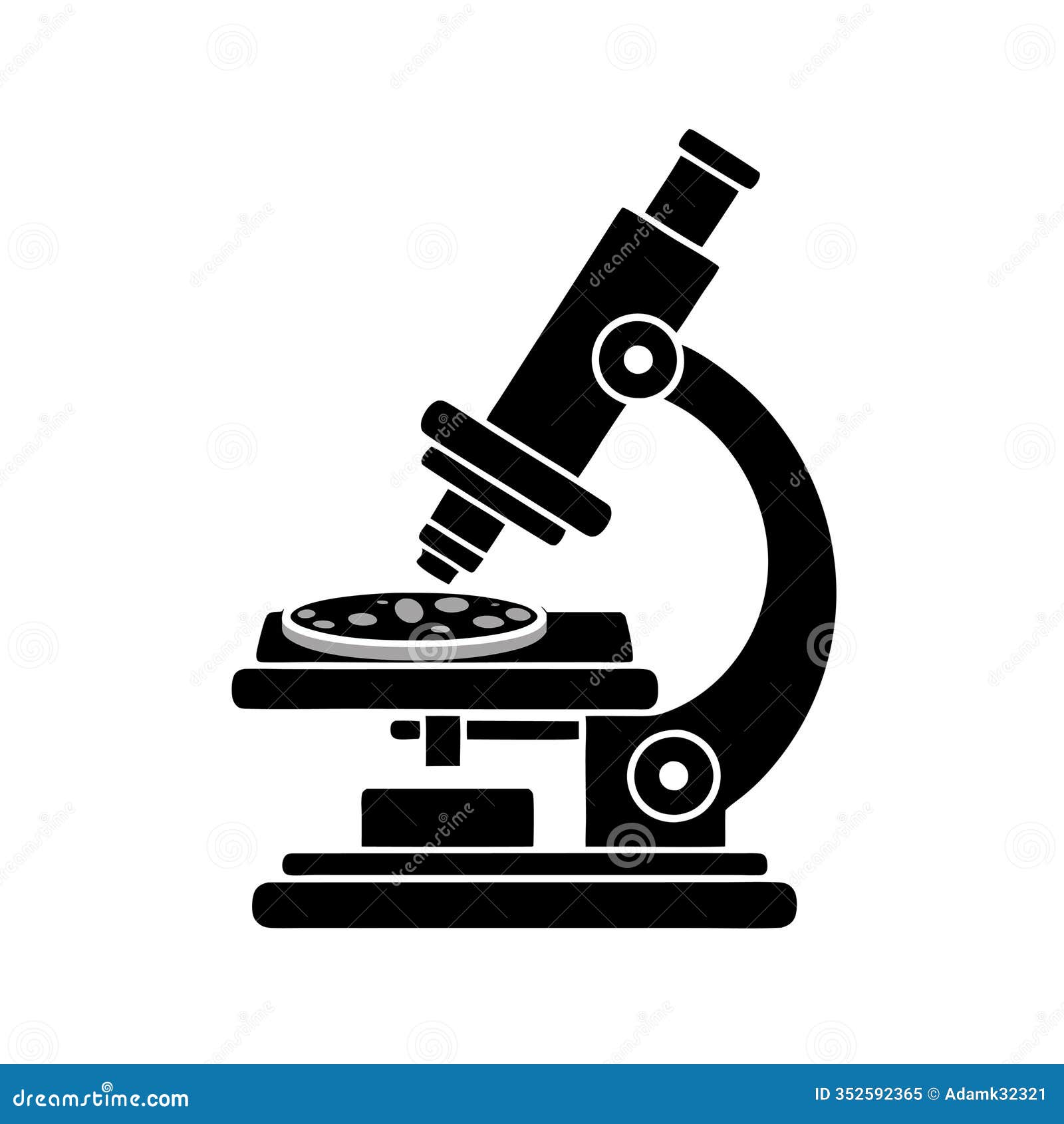 Vector Illustration Microscope Science Laboratory Research Equipment ...