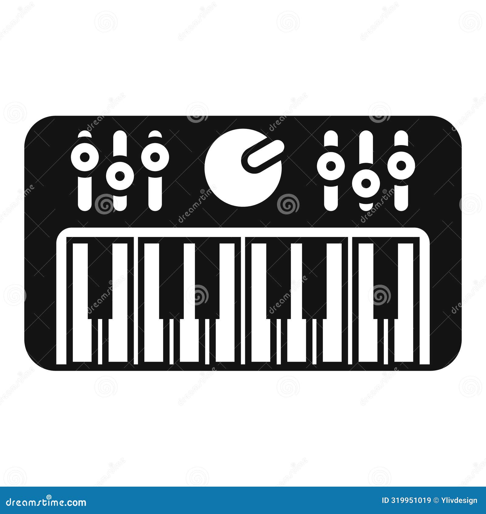 Vector Illustration of a Midi Keyboard Controller Stock Vector ...