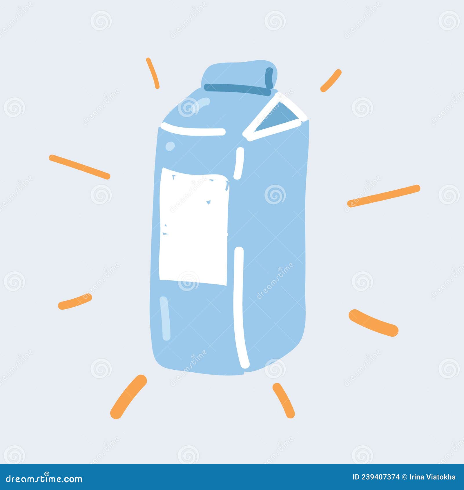 Vector Illustration of Milk Pack White Box Template for Dairy Product ...