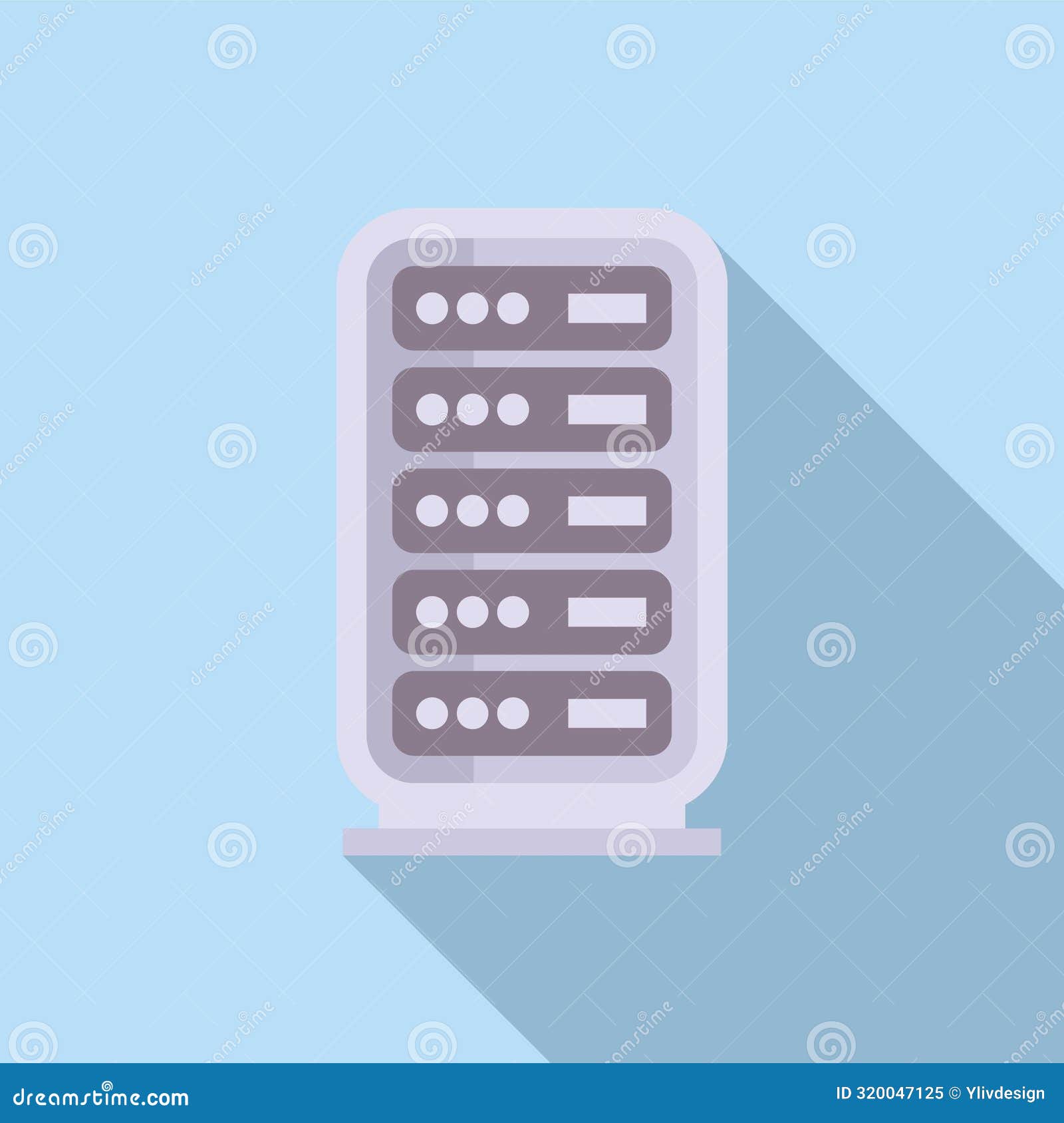 Flat Design Data Server Icon Stock Illustration - Illustration of ...
