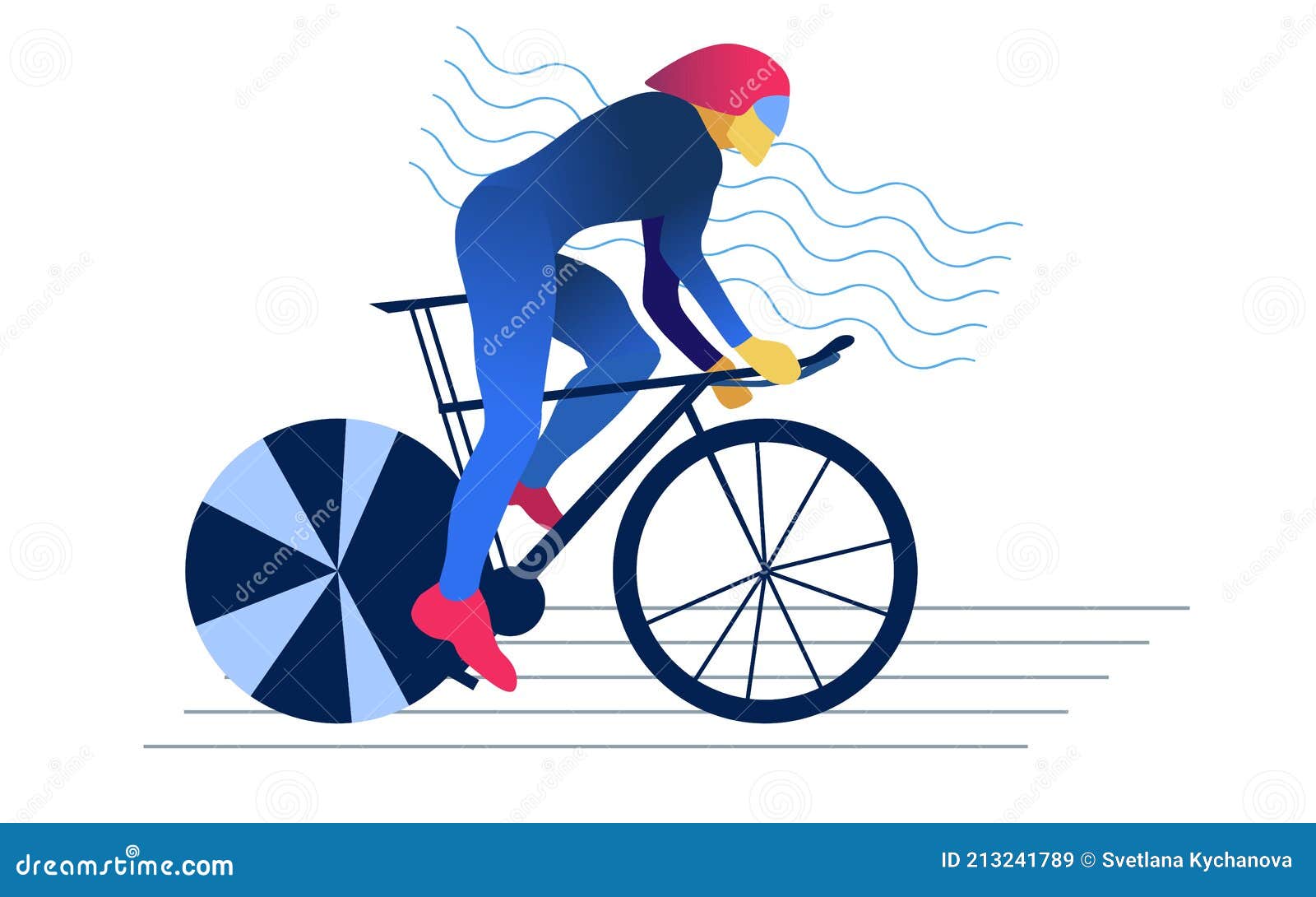 Cycler stock vector. Illustration of logo, bicyclist - 213241789