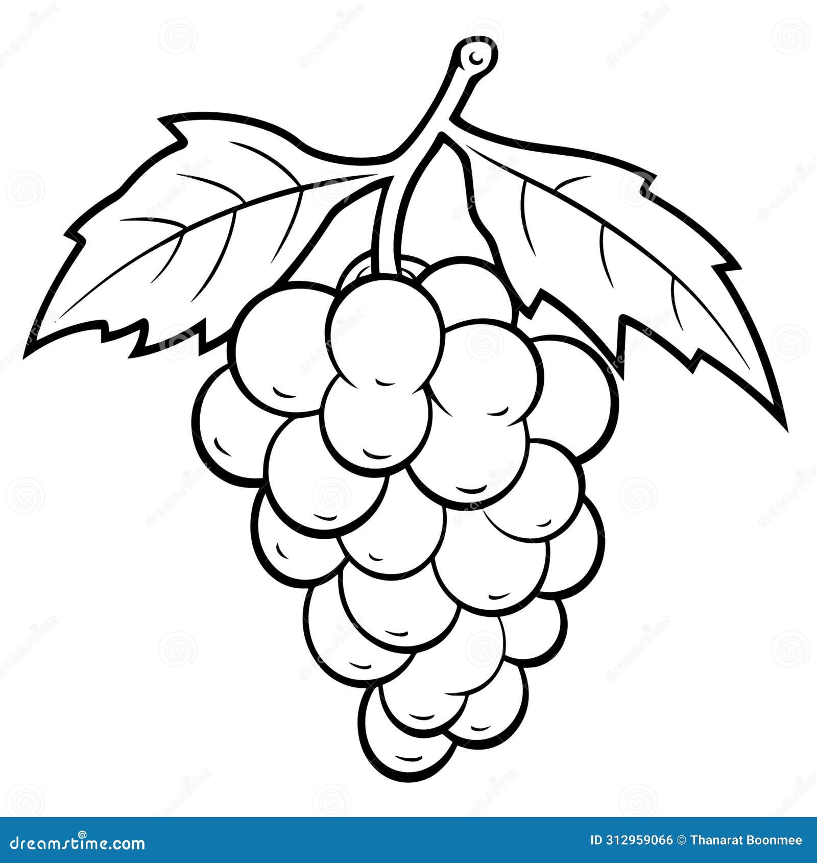 Sleek Grape Outline Icon in Vector Format for Fruit-themed Designs ...