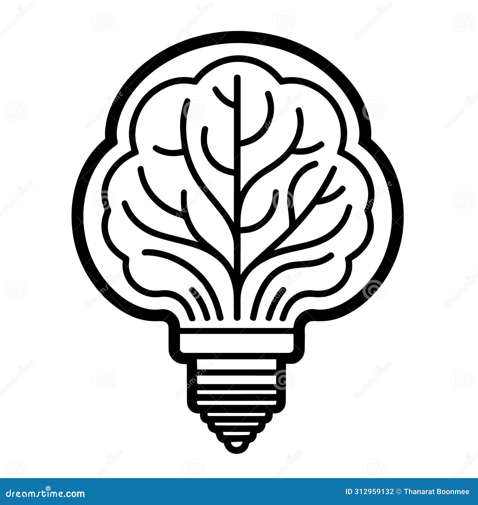 Smart Intelligence Outline Icon in Vector Format for Tech Designs Stock ...