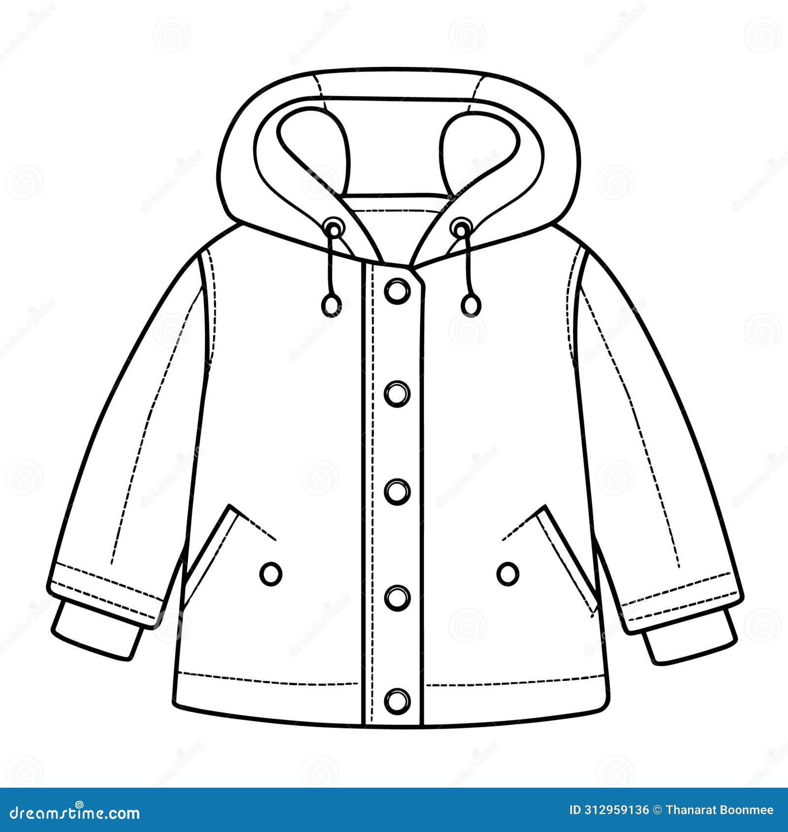 Stylish Jacket Outline Icon in Vector Format for Fashion Designs Stock ...