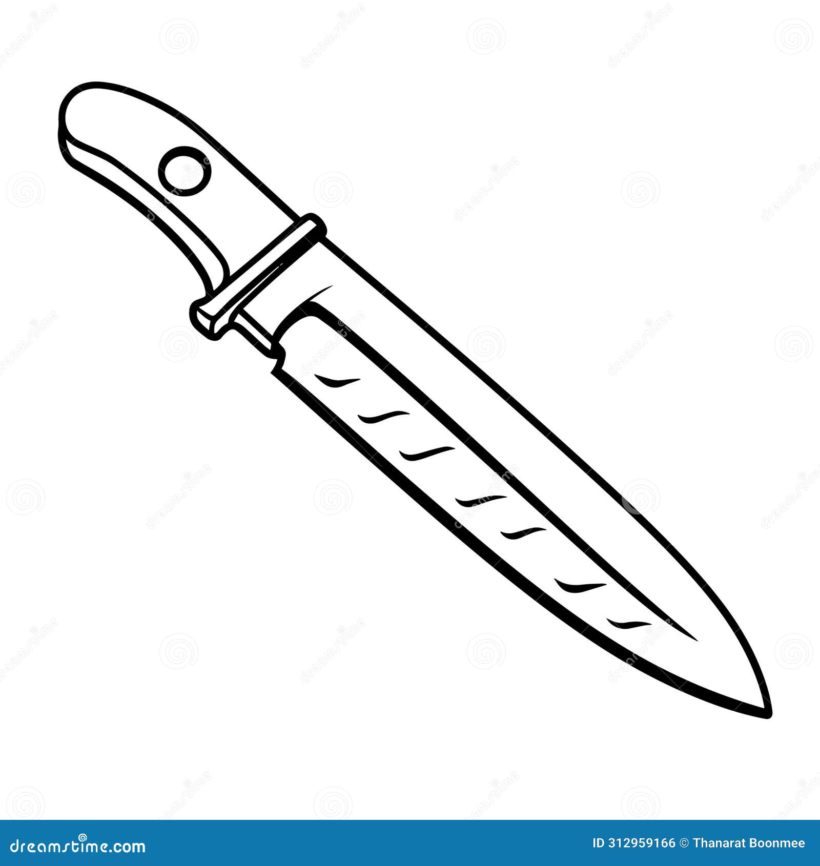 Sleek Knife Outline Icon in Vector Format for Culinary Designs Stock ...