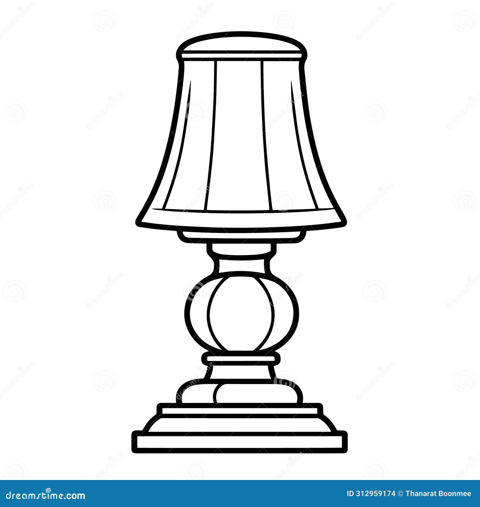 Modern Lamp Outline Icon in Vector Format for Interior Designs Stock ...