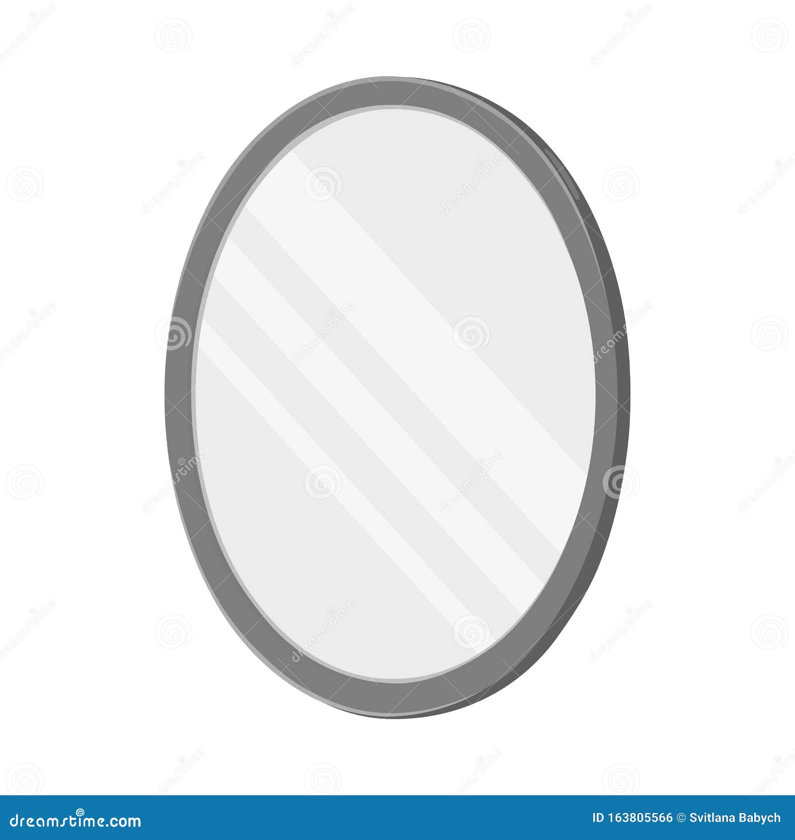 Vector Design of Mirror and Circle Sign. Graphic of Mirror and Metal ...
