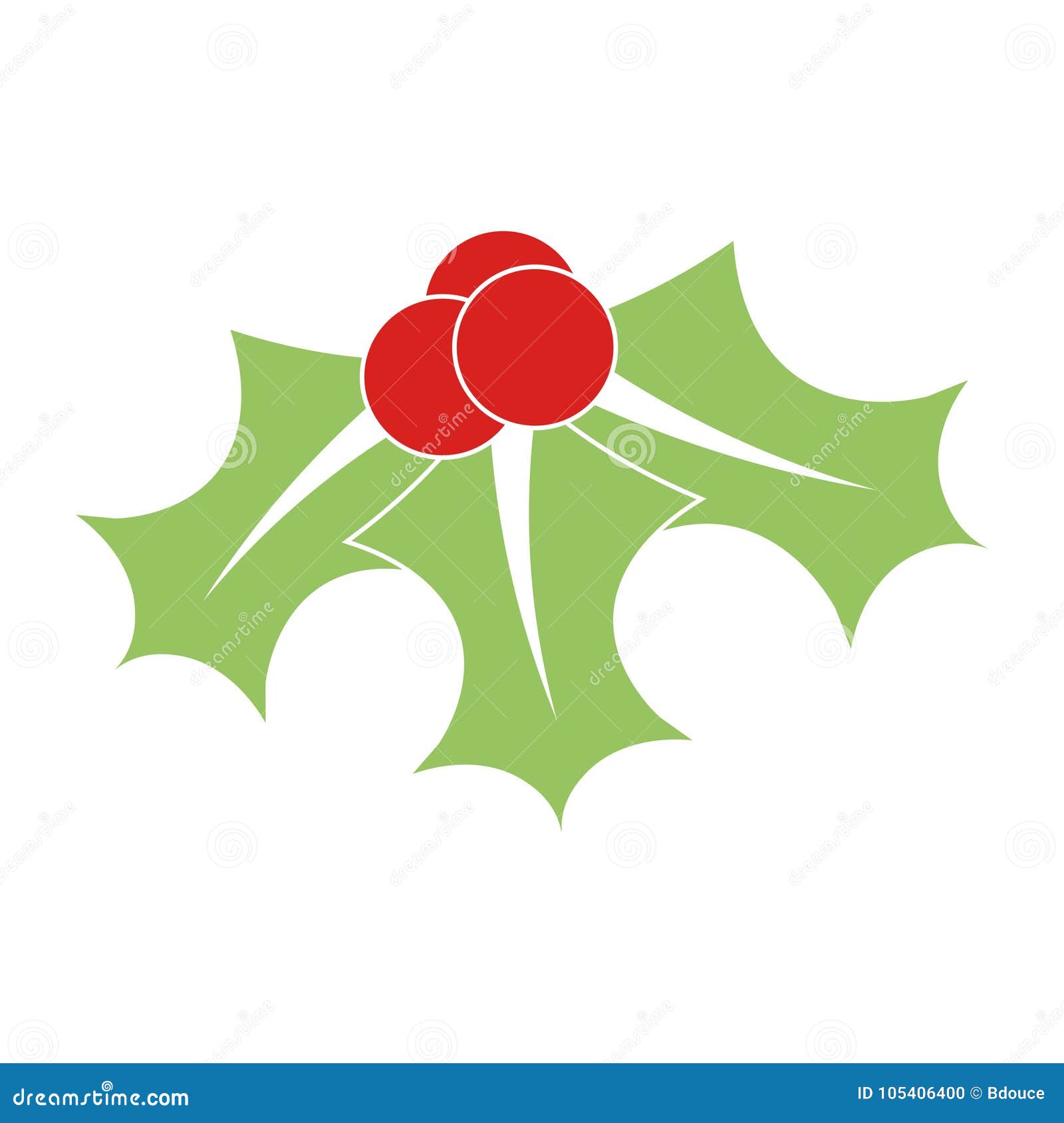 Colorful Mistletoe Icon stock vector. Illustration of vector - 105406400