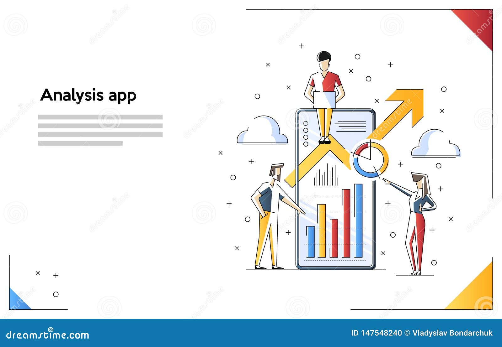 Vector Illustration of Mobile Analysis. the Analysis of the ...