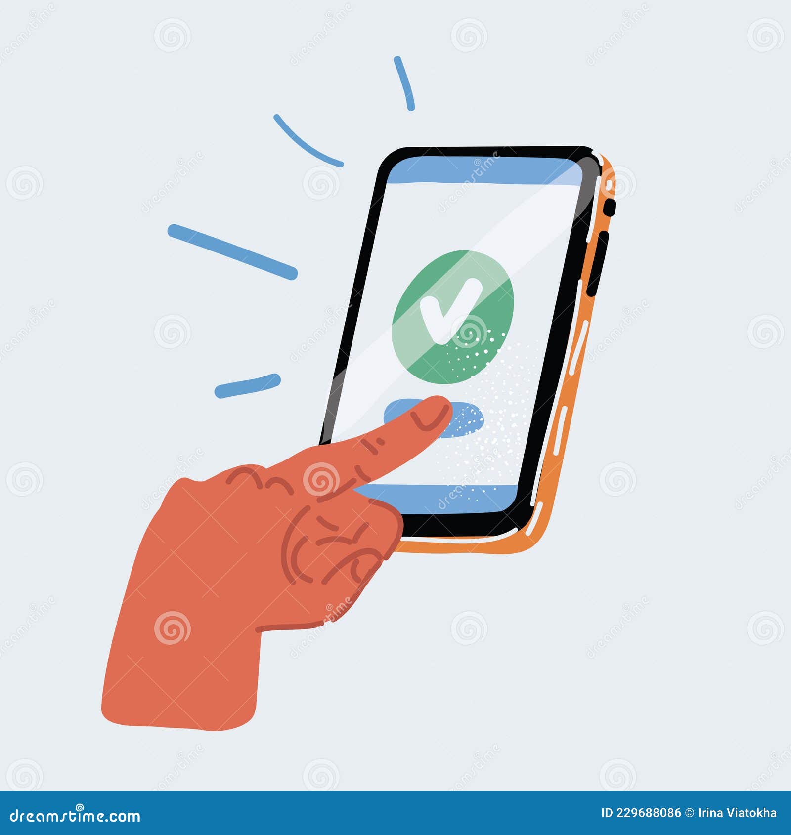 Vector Illustration of Mobile App Screen Stock Vector - Illustration of ...