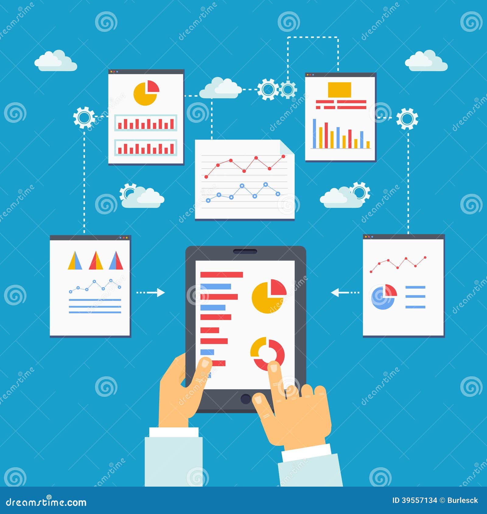 Mobile Optimization. Digital Marketing Concept Illustration, Flat ...
