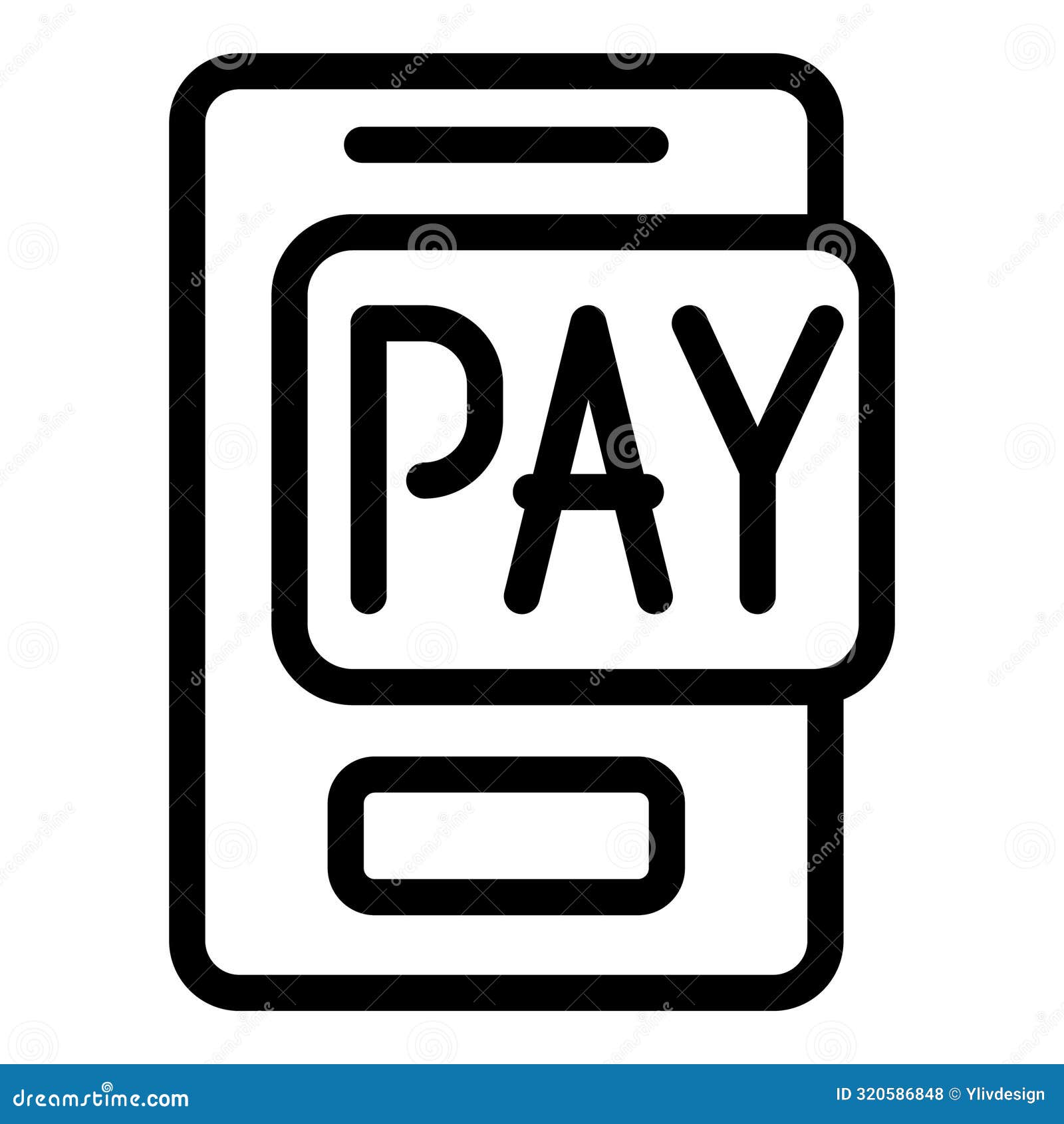 Vector Illustration of a Mobile Payment Icon with the Word Pay ...