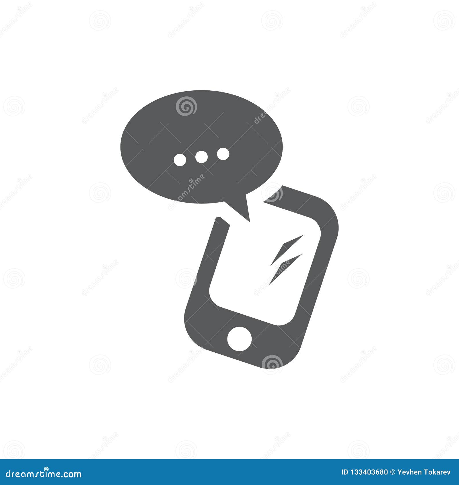 Vector Illustration of a Mobile Phone and Message Stock Illustration ...