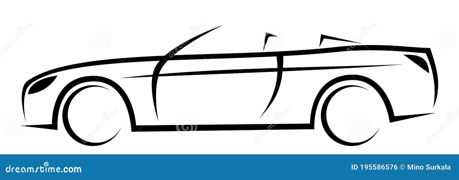 Vector Illustration of a Modern Aerodynamic Cabriolet Which Can Be Used ...