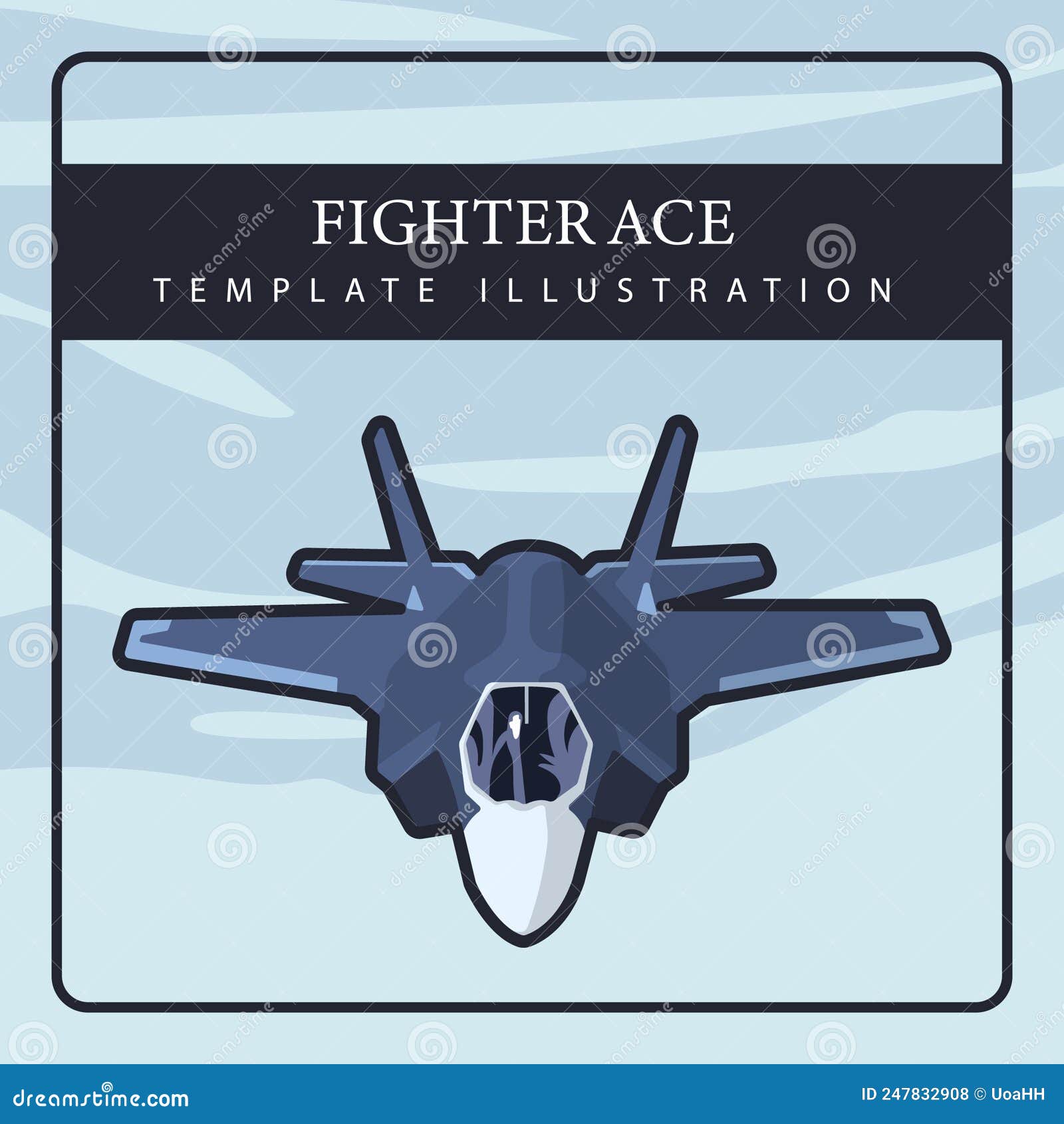 Modern Combat Jet Fighter F 35 Lightning in the Sky. Modern Simple ...