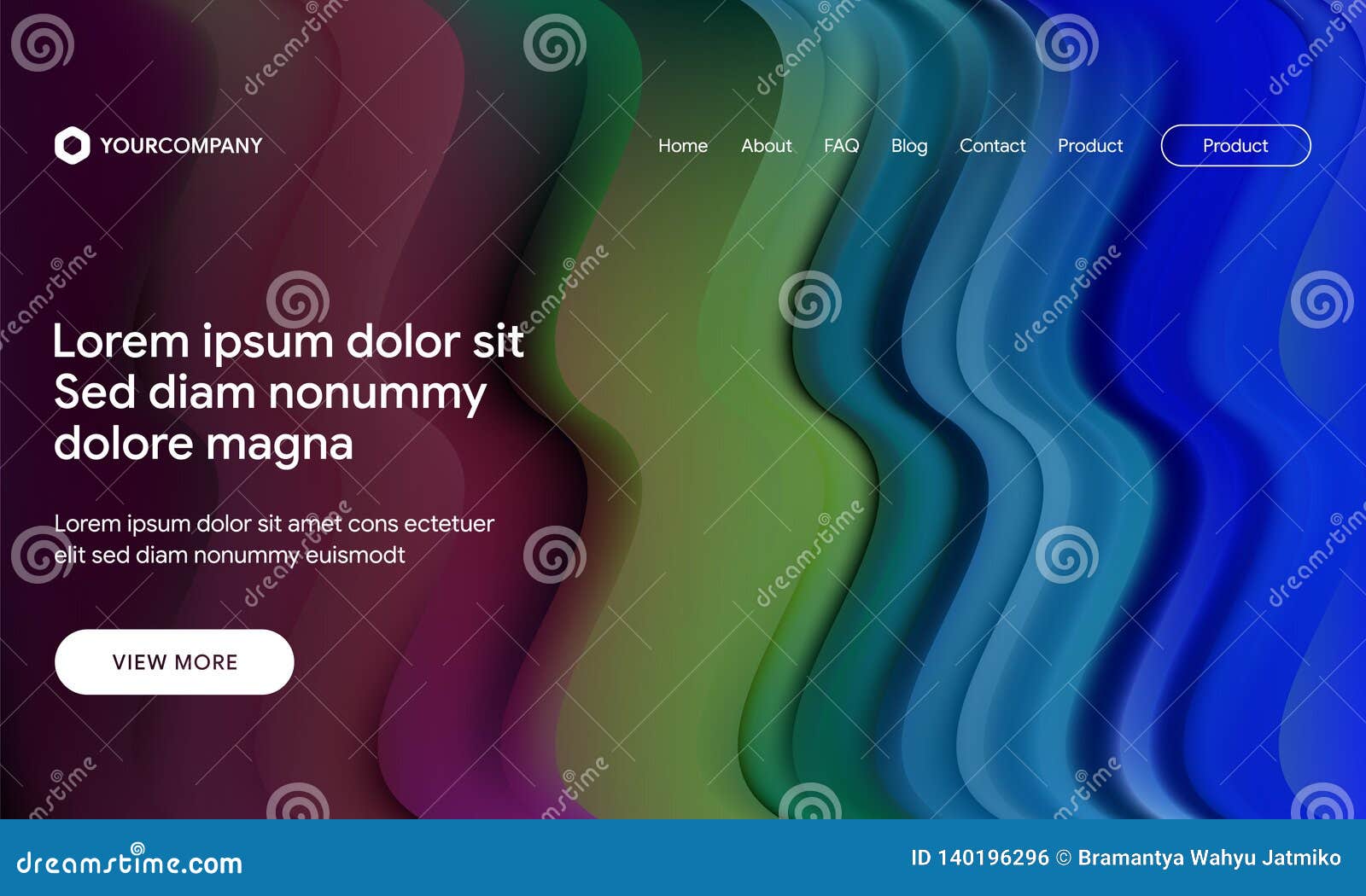 Vector Illustration of Modern Design with Flow Shape and Liquid Wave ...