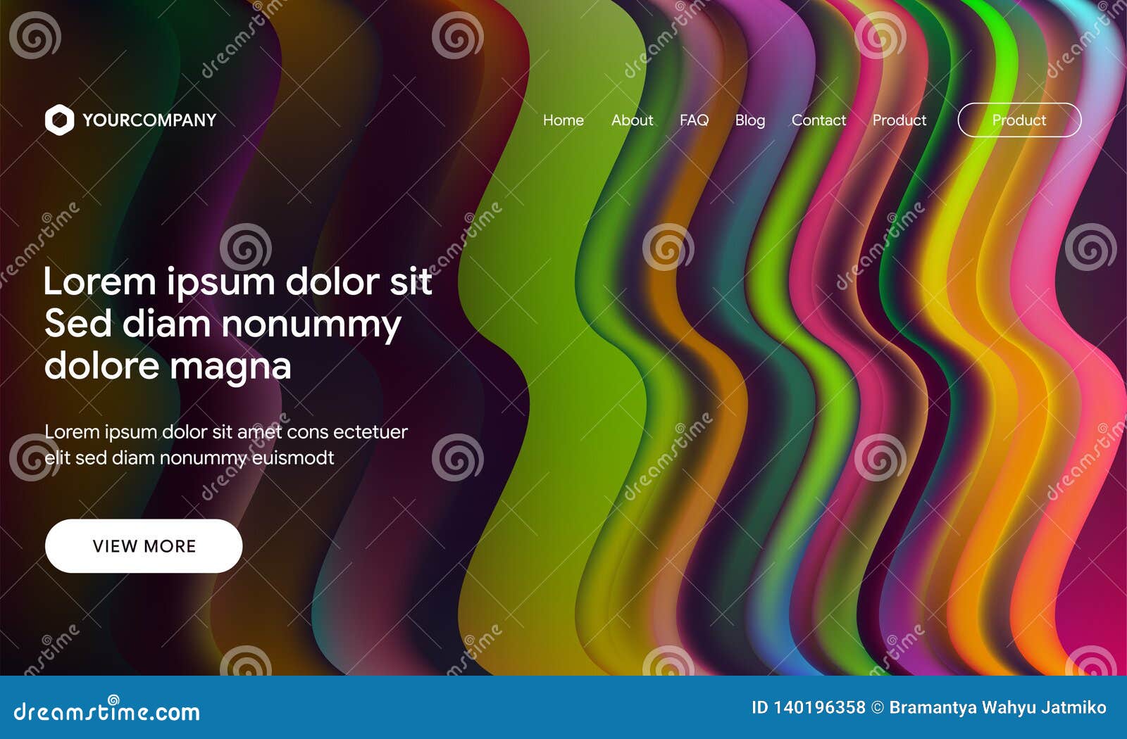 Vector Illustration Of Modern Design With Flow Shape And Liquid Wave ...