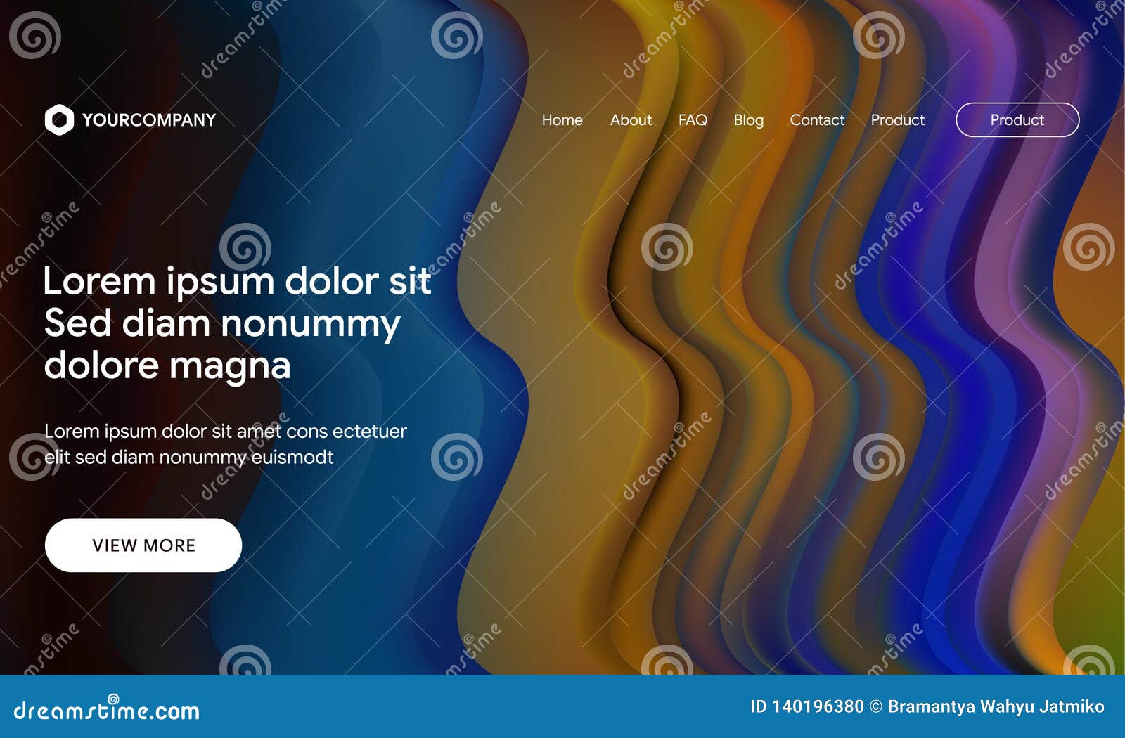 Vector Illustration of Modern Design with Flow Shape and Liquid Wave ...