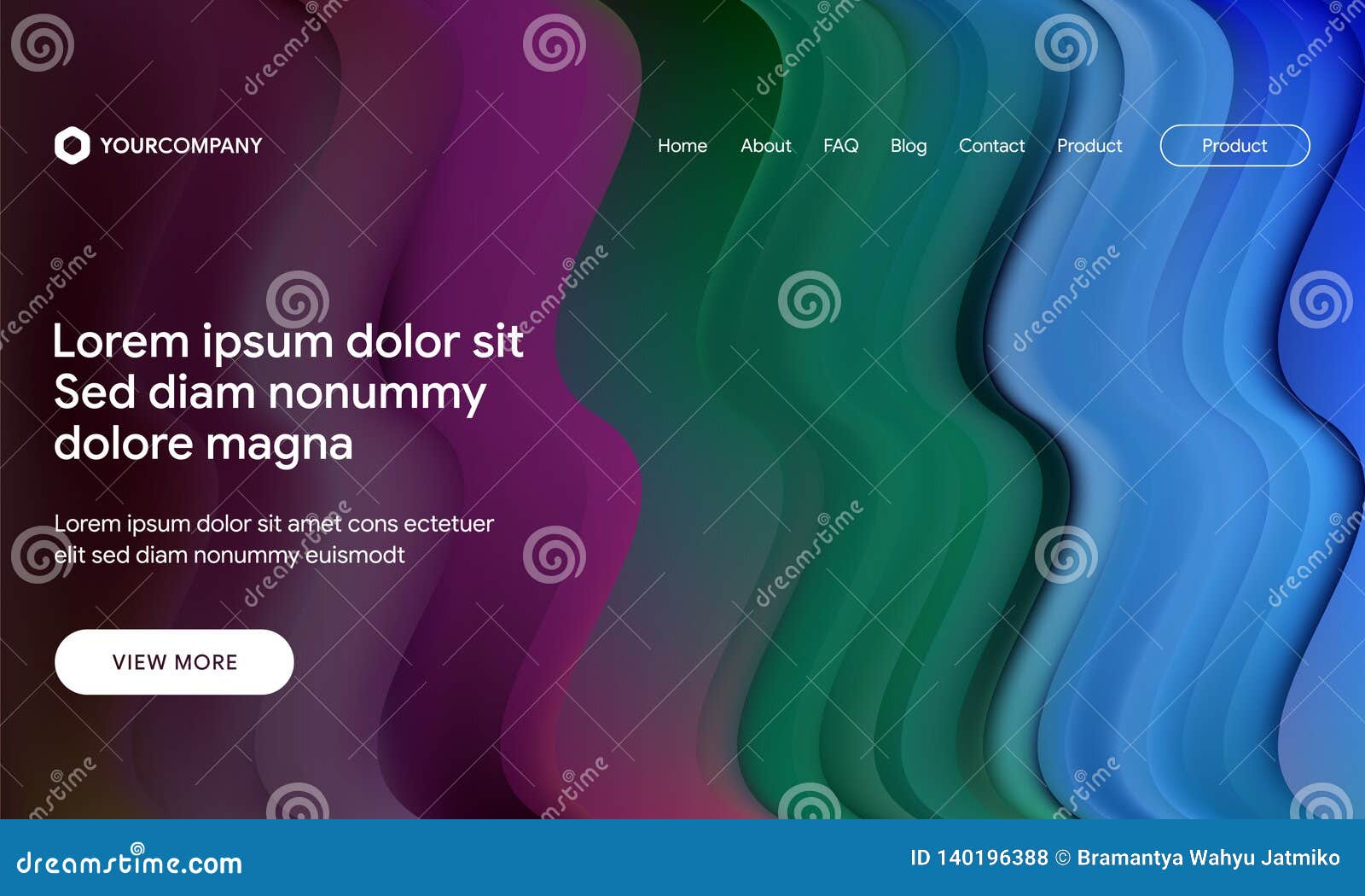 Vector Illustration of Modern Design with Flow Shape and Liquid Wave ...