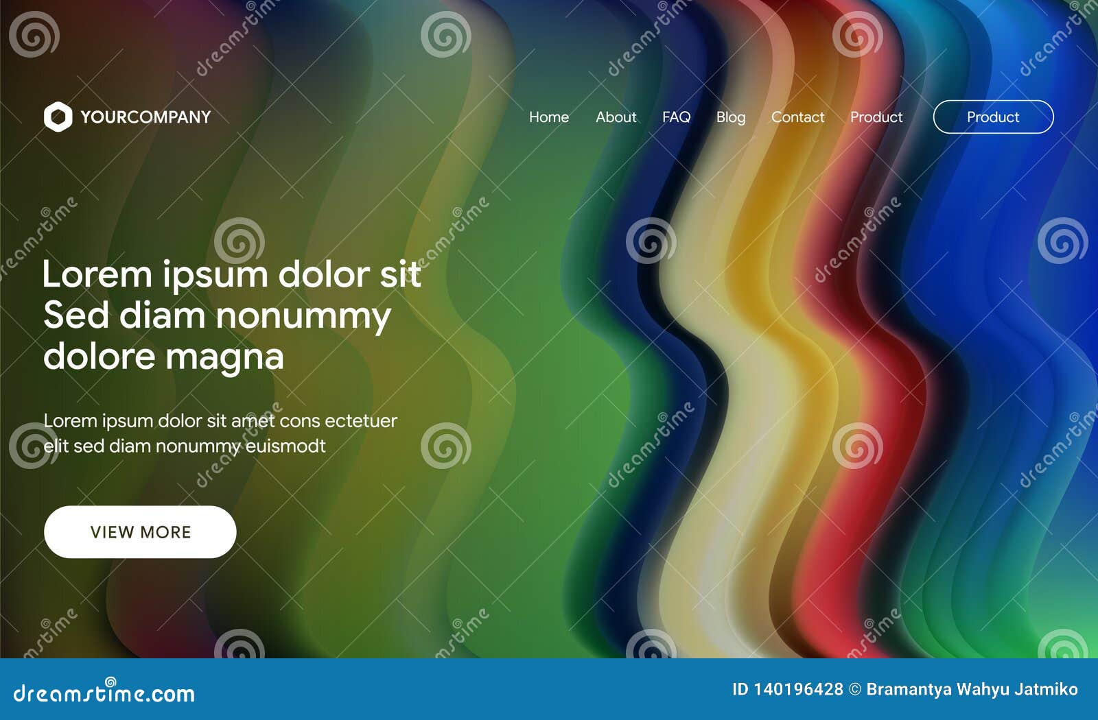 Vector Illustration of Modern Design with Flow Shape and Liquid Wave ...