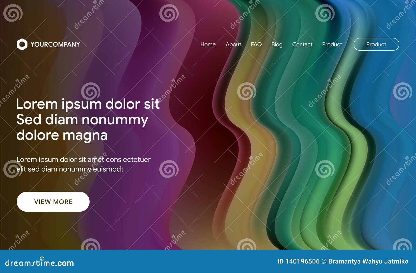 Vector Illustration of Modern Design with Flow Shape and Liquid Wave ...