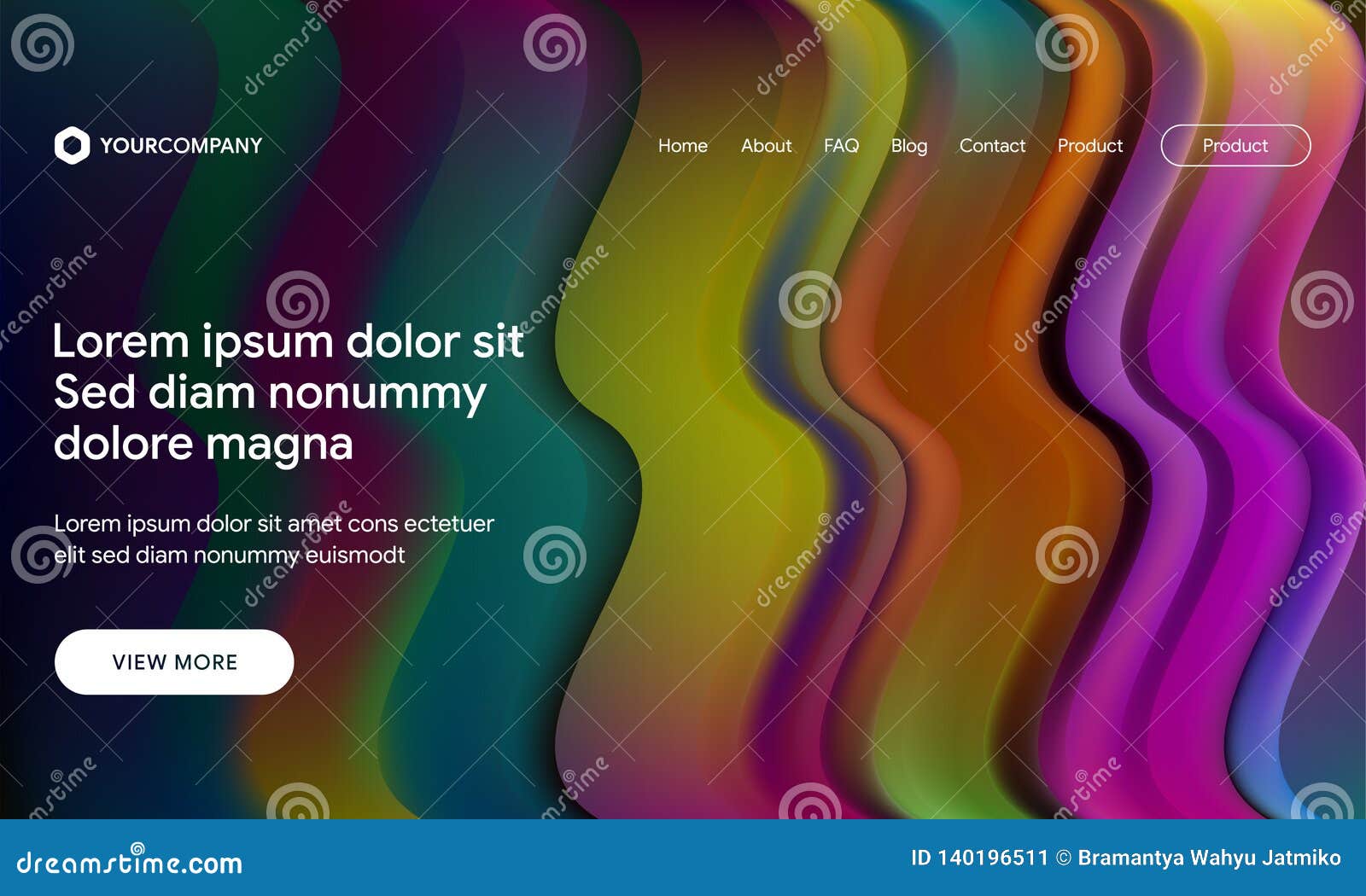 Vector Illustration of Modern Design with Flow Shape and Liquid Wave ...