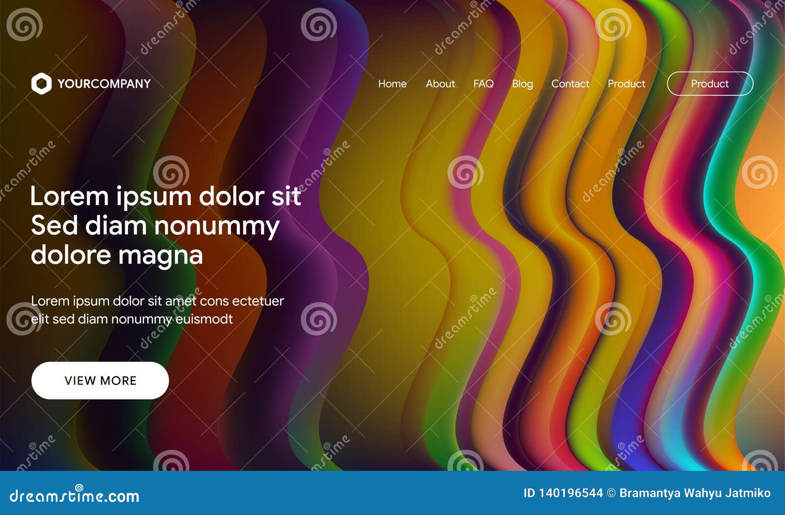 Vector Illustration of Modern Design with Flow Shape and Liquid Wave ...