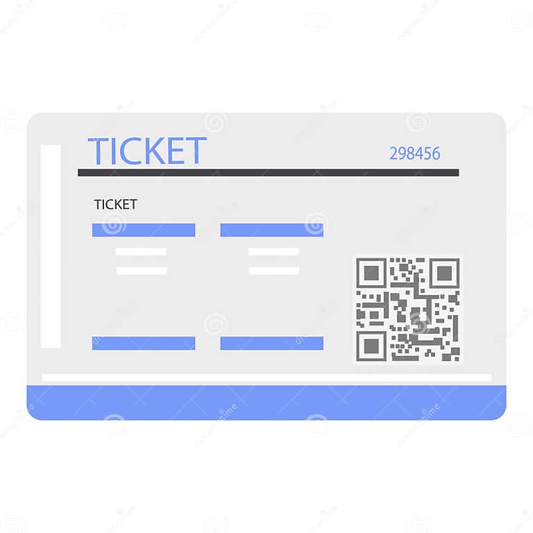 Event Admission Ticket with Barcode Stock Vector - Illustration of code ...