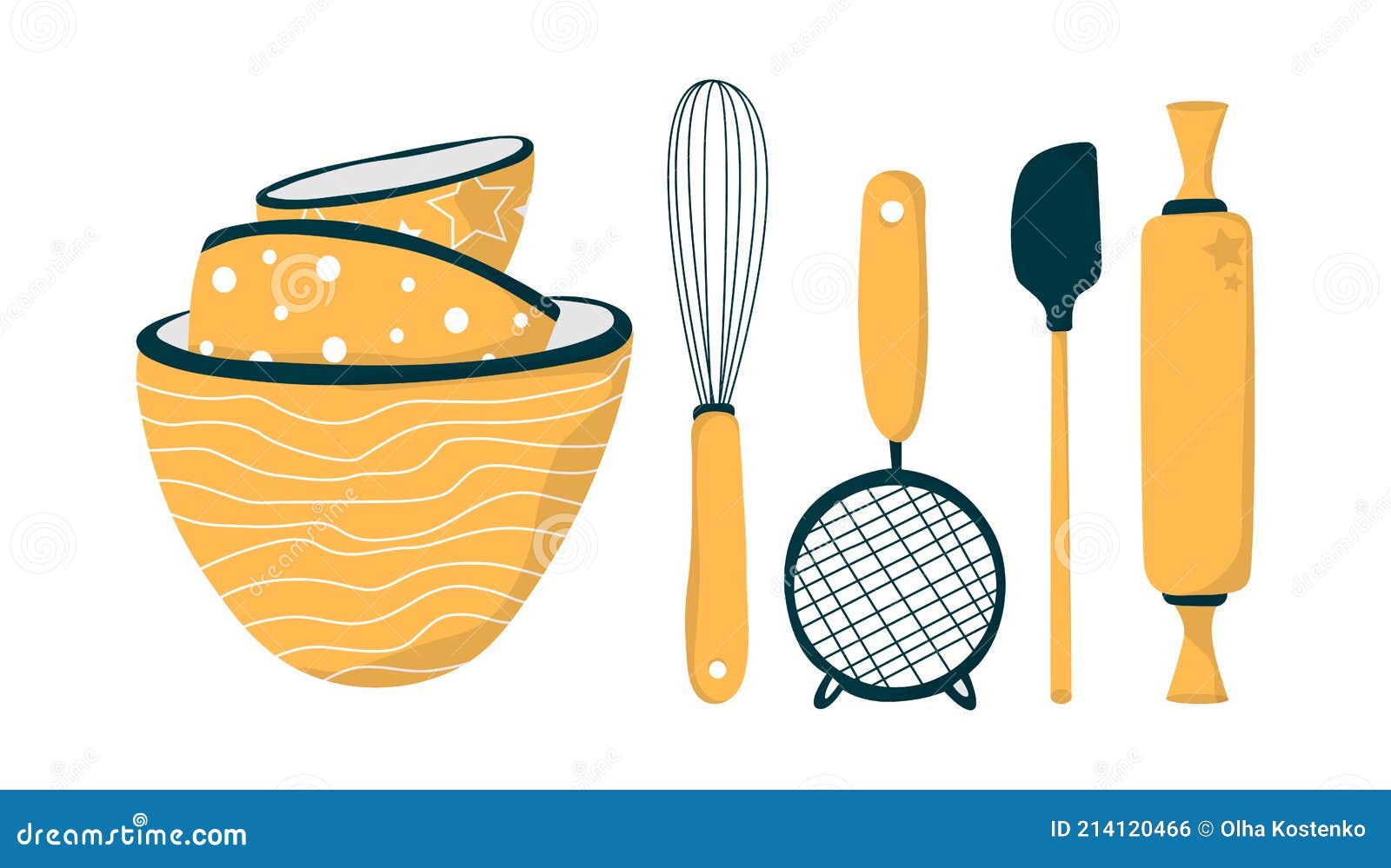 Vector Illustration. Modern Kitchen Tools Stock Vector - Illustration ...