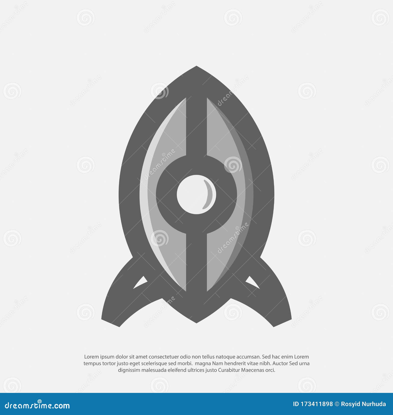 Vector Illustration of Modern Minimalist Rocket Stock Vector ...