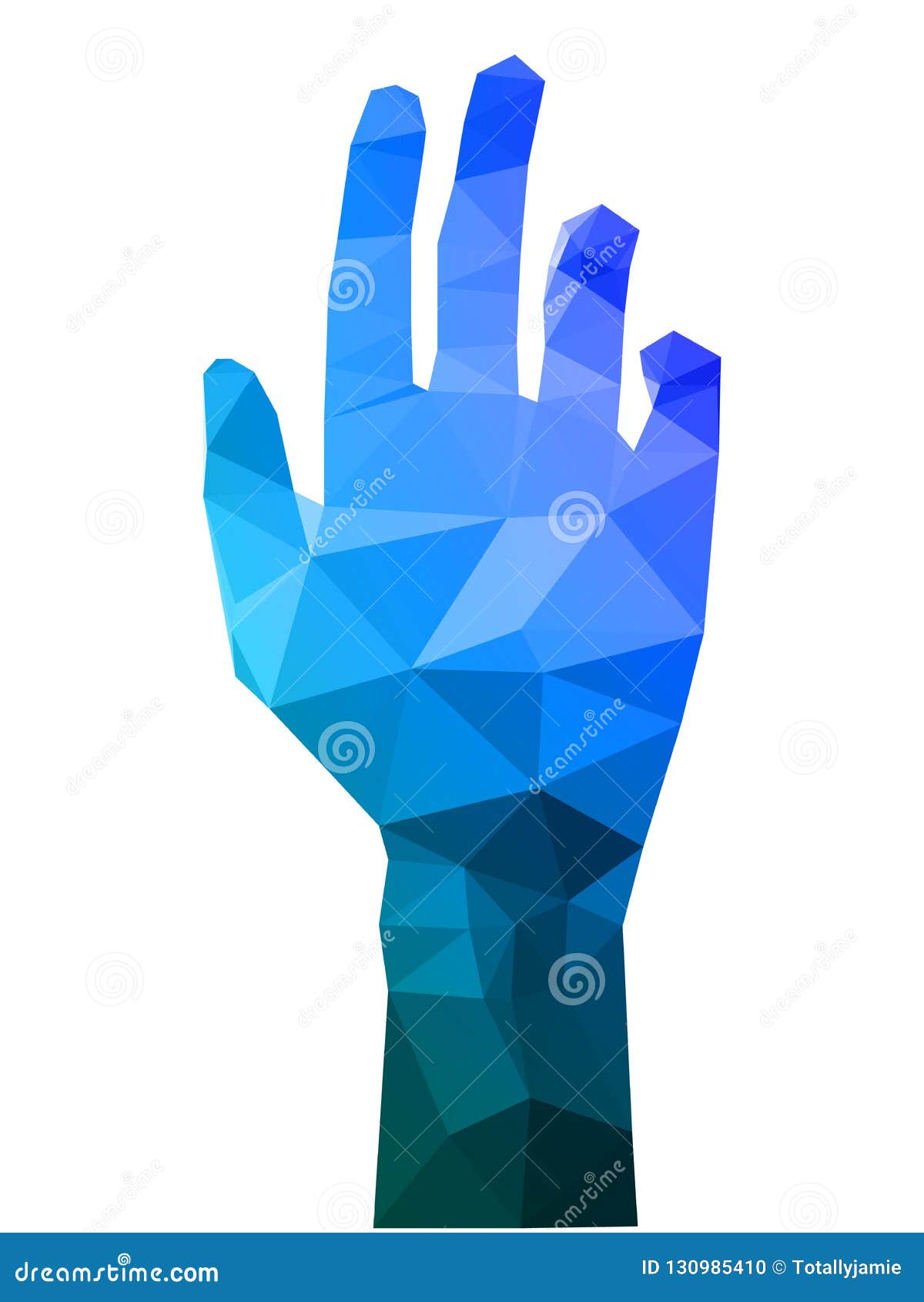 Polygon Triangle Hand Reaching Out Stock Vector - Illustration of facet ...