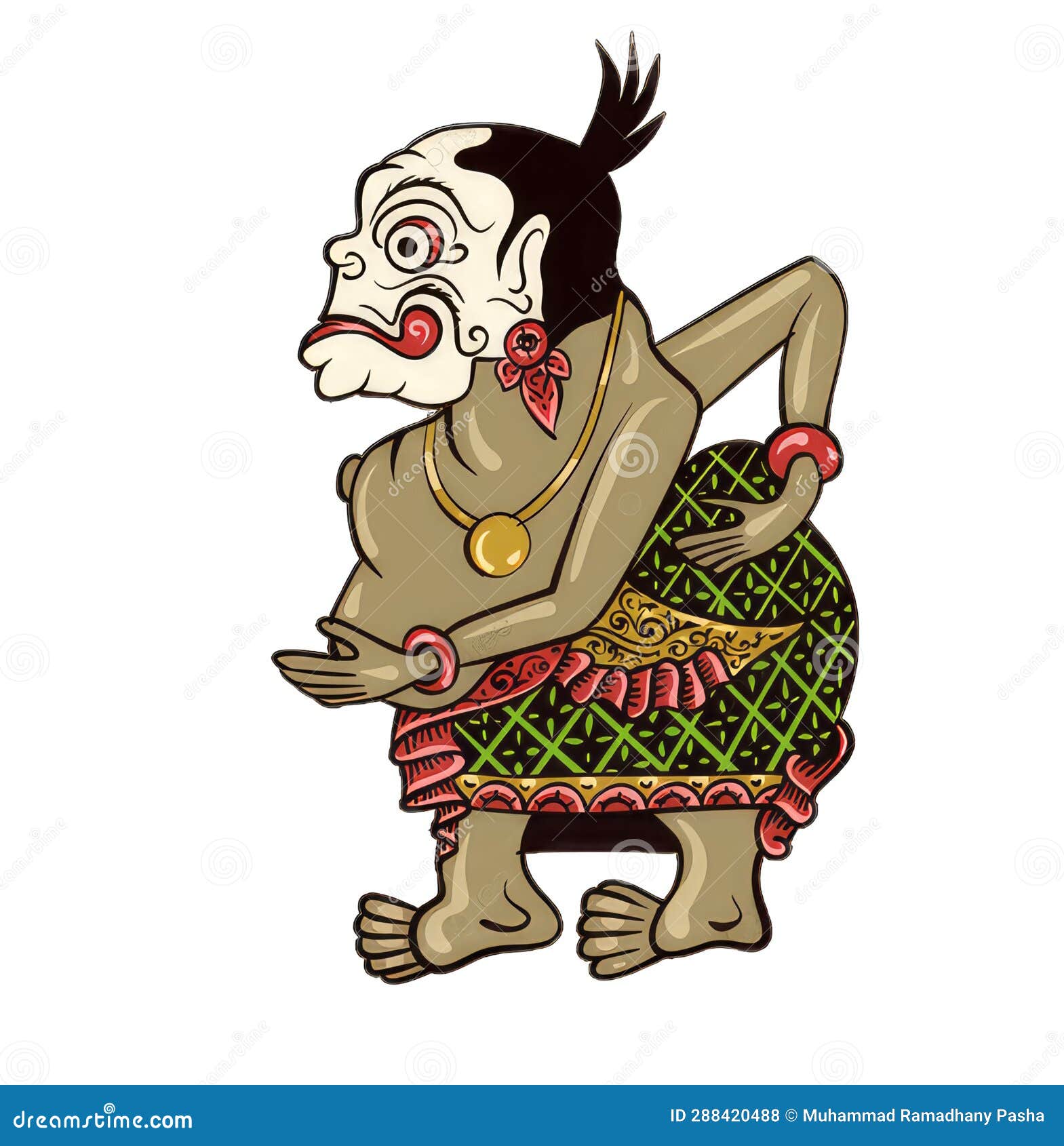Vector Illustration, Modification of Wayang Kulit Purwa, Character of ...