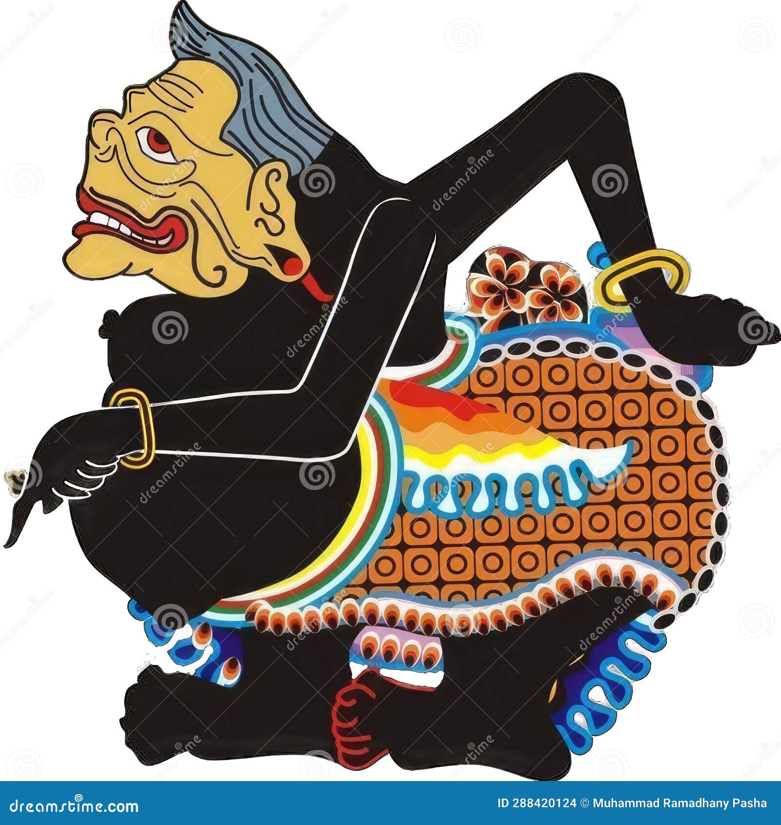 Vector Illustration, Modification of Wayang Kulit Purwa, Character of ...