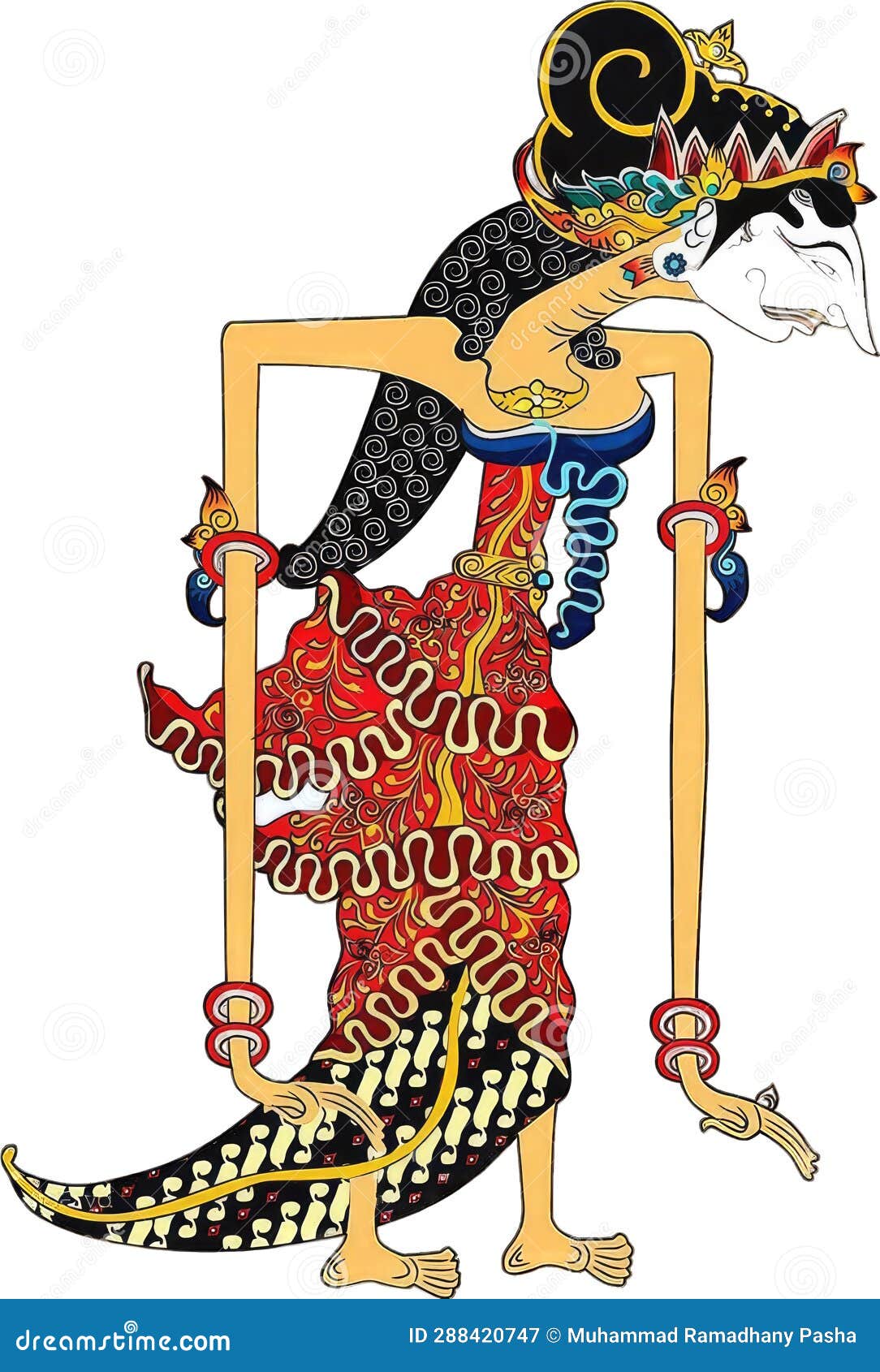 Vector Illustration, Modification of Wayang Kulit Purwa, Character of ...