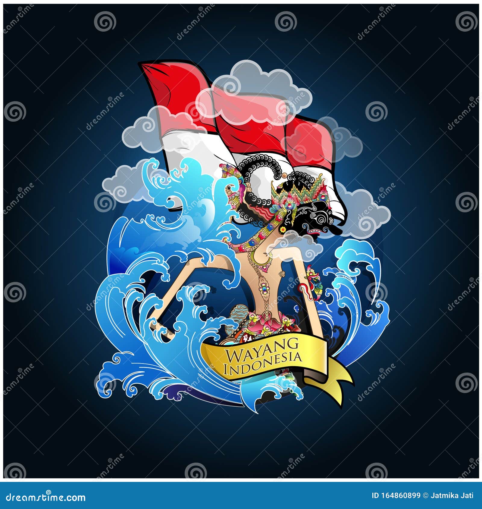 Wayang Indonesia stock vector. Illustration of blossom - 164860899