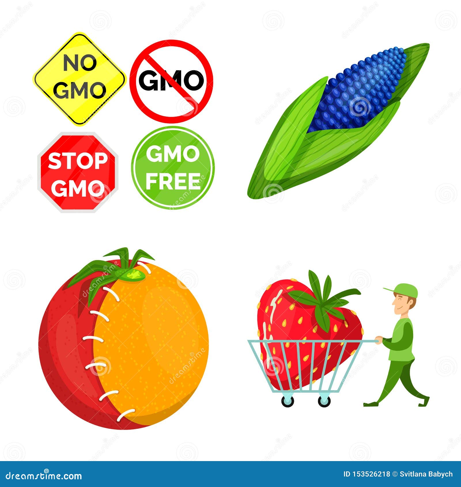 Vector Design of Modified and Genetically Icon. Collection of Modified ...