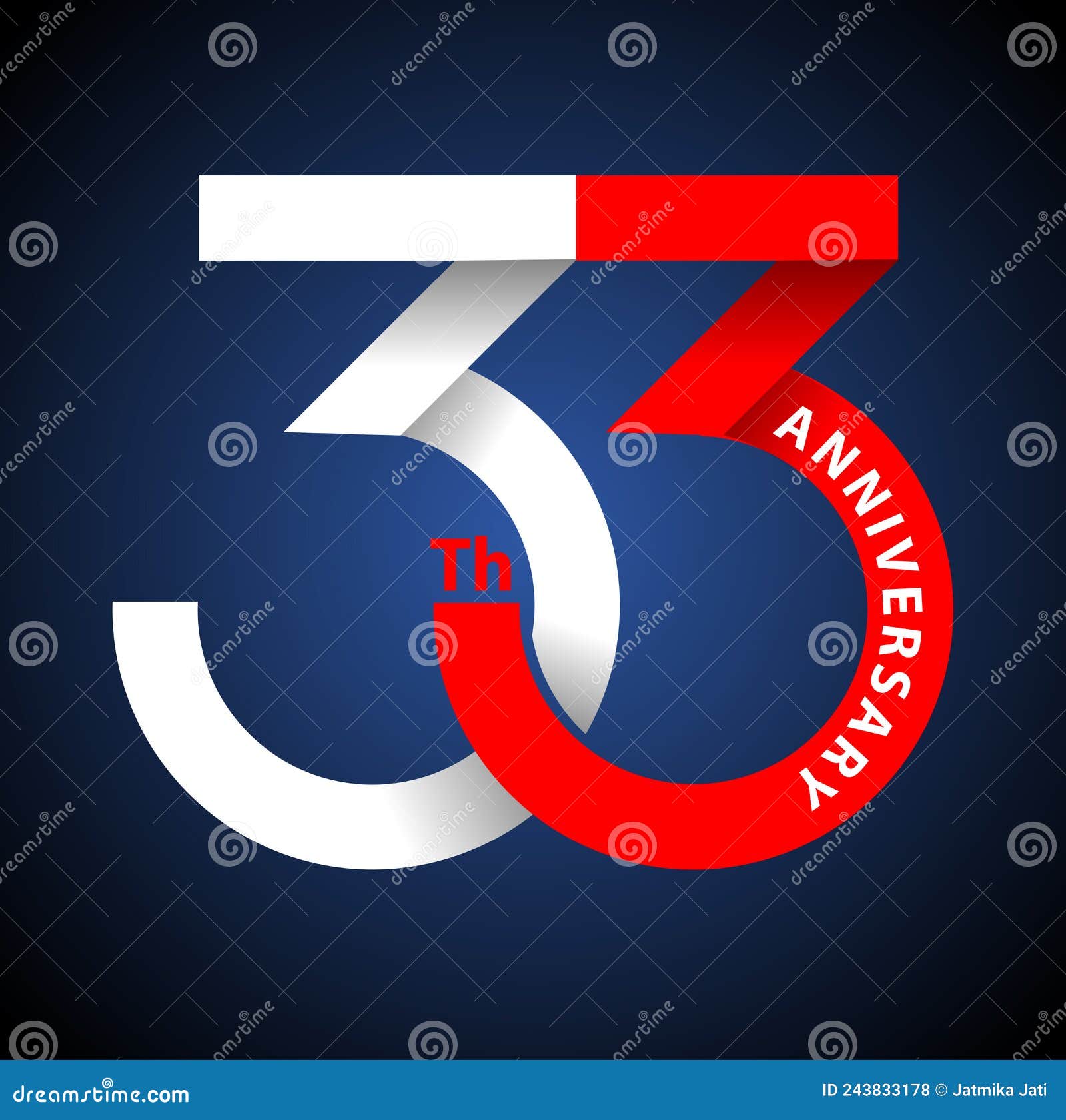 33th Anniversary Years Abstract Triangle Modern Full Col Vector ...
