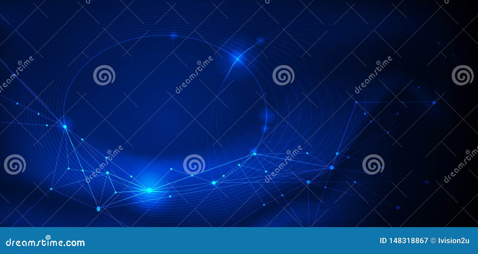 Vector Illustration Molecule,Connected Lines with Dots,technology on ...