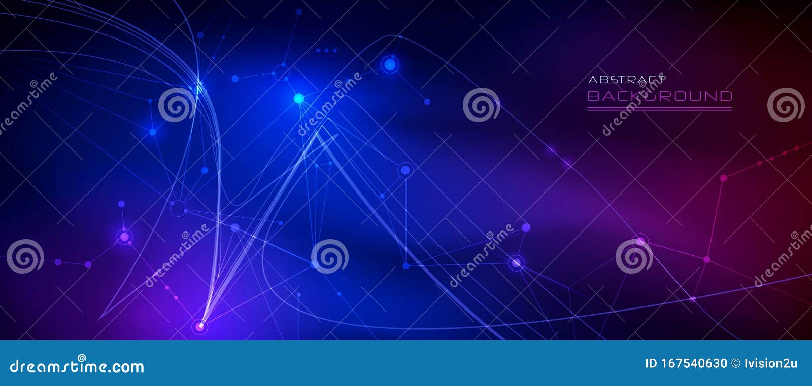 Vector Illustration Molecule,Connected Lines with Dots,technology on ...