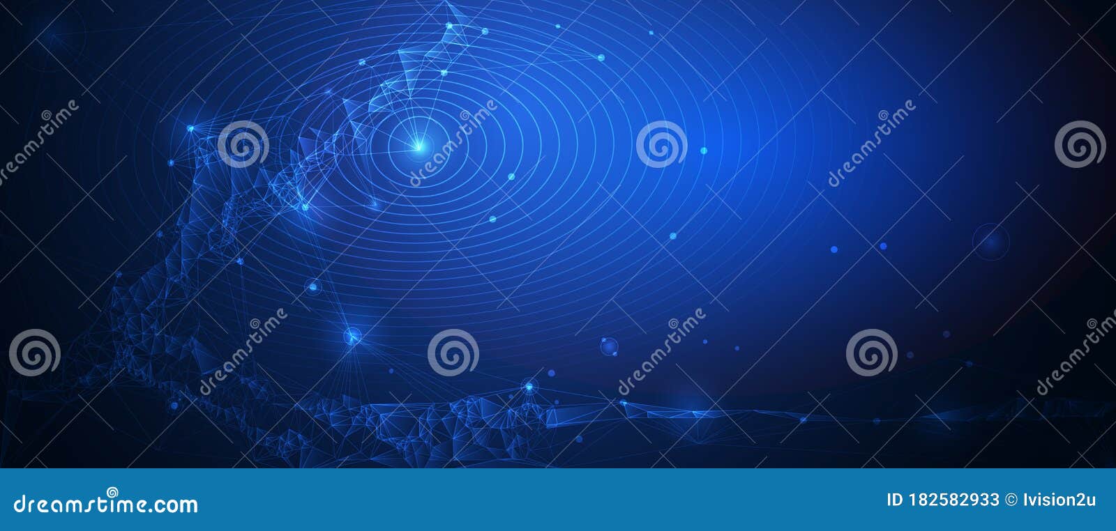 Vector Illustration Molecule,Connected Lines with Dots,technology on ...